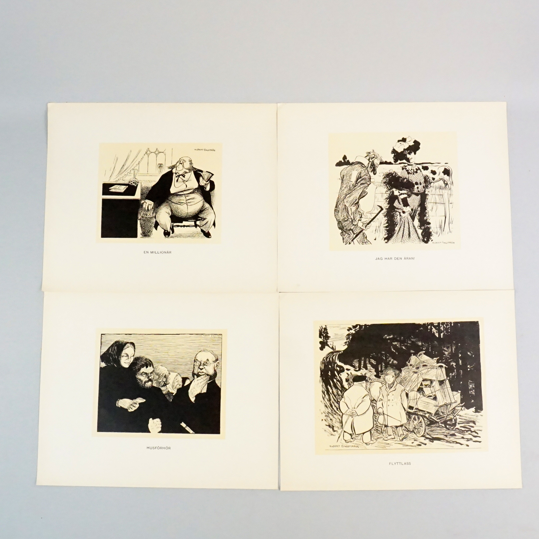 Bilder för 2875946. ALBERT ENGSTRÖM. mapp med reproduktioner, "Ett Tjog ...