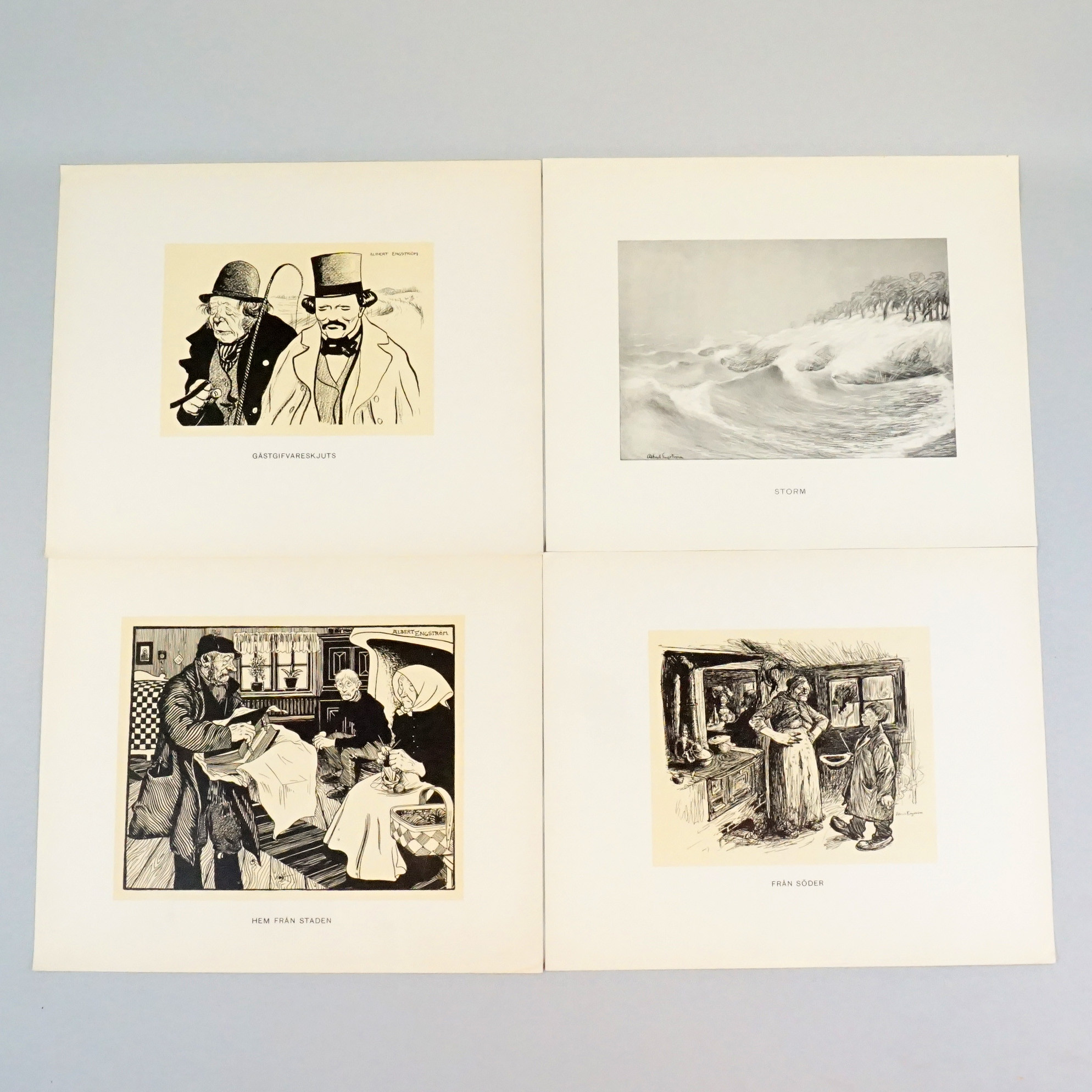 Bilder för 2875946. ALBERT ENGSTRÖM. mapp med reproduktioner, "Ett Tjog ...