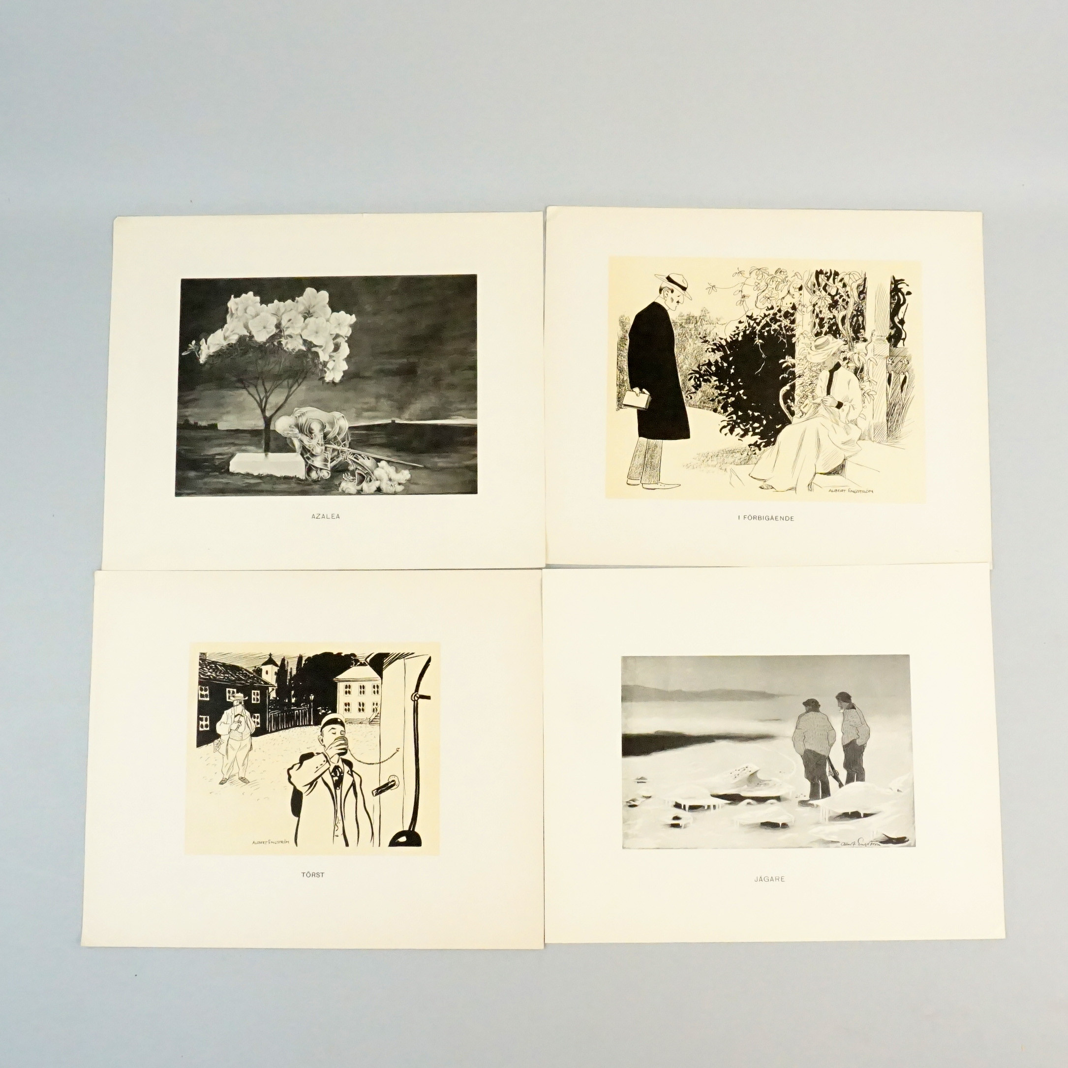 Bilder för 2875946. ALBERT ENGSTRÖM. mapp med reproduktioner, "Ett Tjog ...