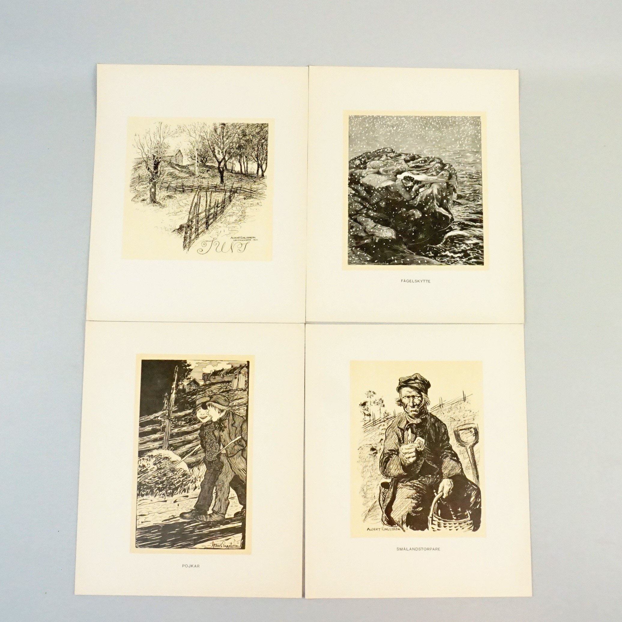 Bilder för 2875946. ALBERT ENGSTRÖM. mapp med reproduktioner, "Ett Tjog ...