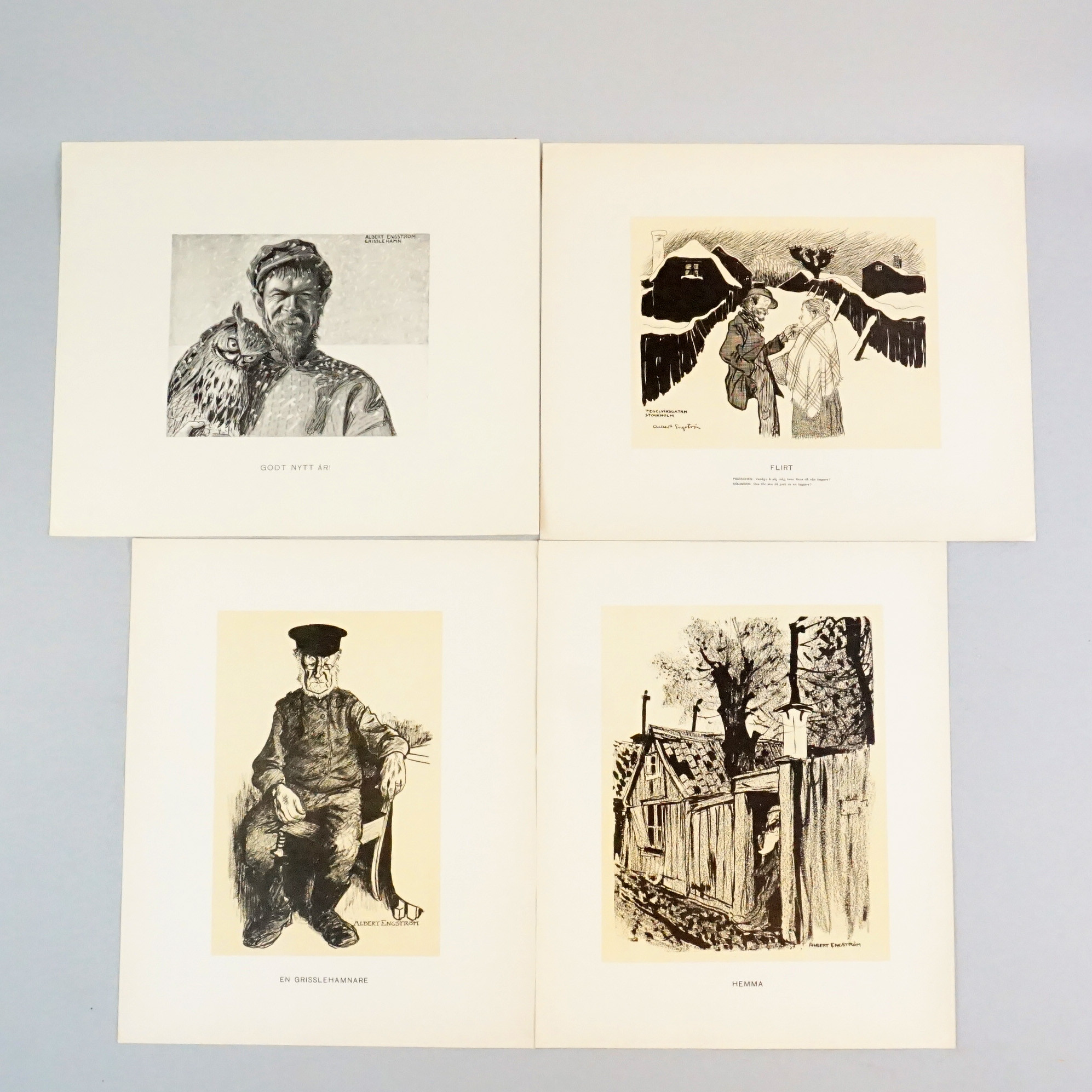 Bilder för 2875946. ALBERT ENGSTRÖM. mapp med reproduktioner, "Ett Tjog ...