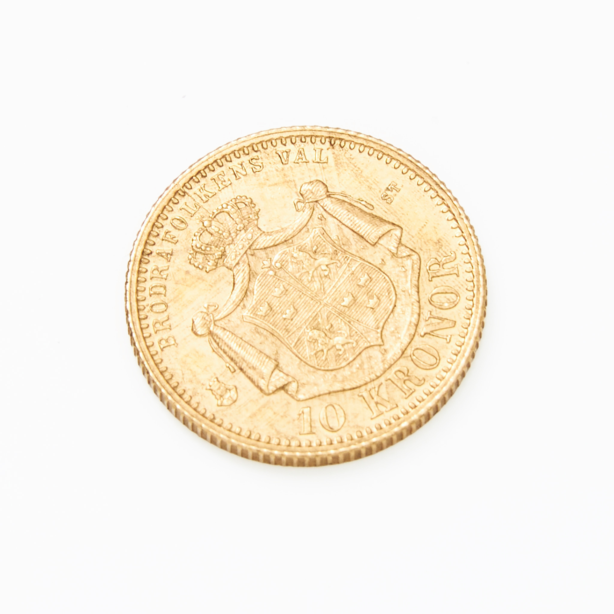 Images for 2876830. COIN, 21.6 k gold, SEK 10, Oscar II, King of Sweden ...