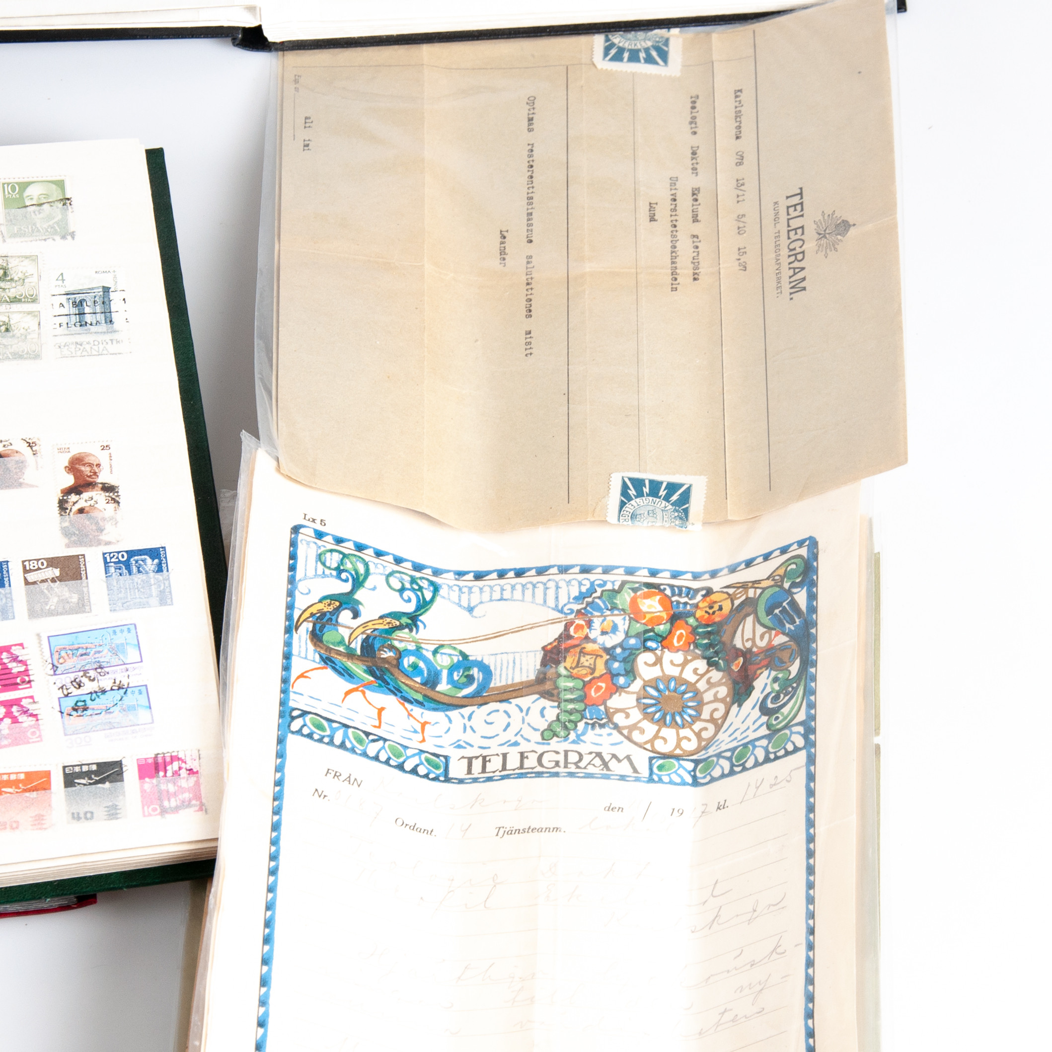 Images for 2877633. STAMPS, LETTERS and TELEGRAMS. 4 albums, letters ...