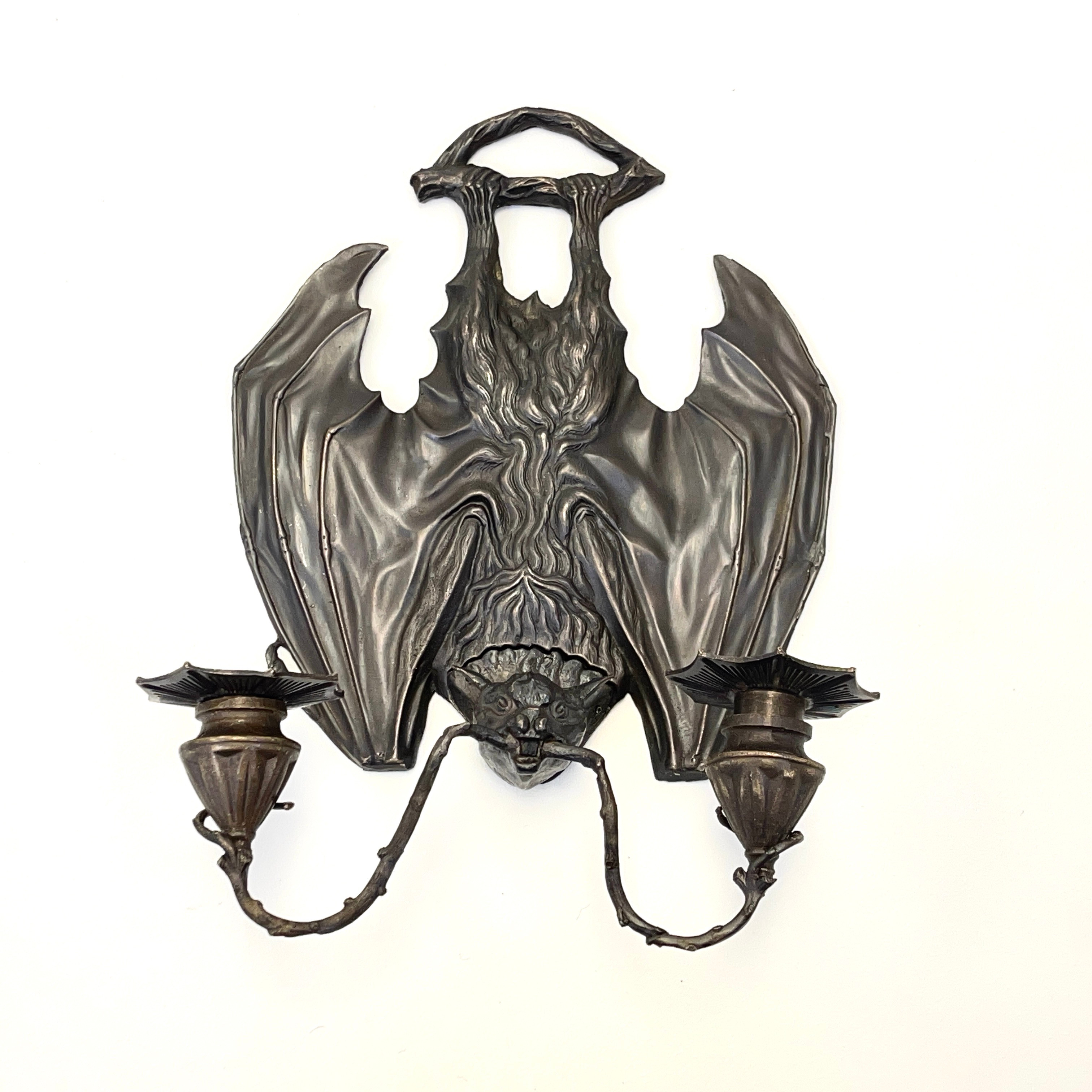 Images for 2893058. BRONZE BAT WALL SCONCES. - Auctionet