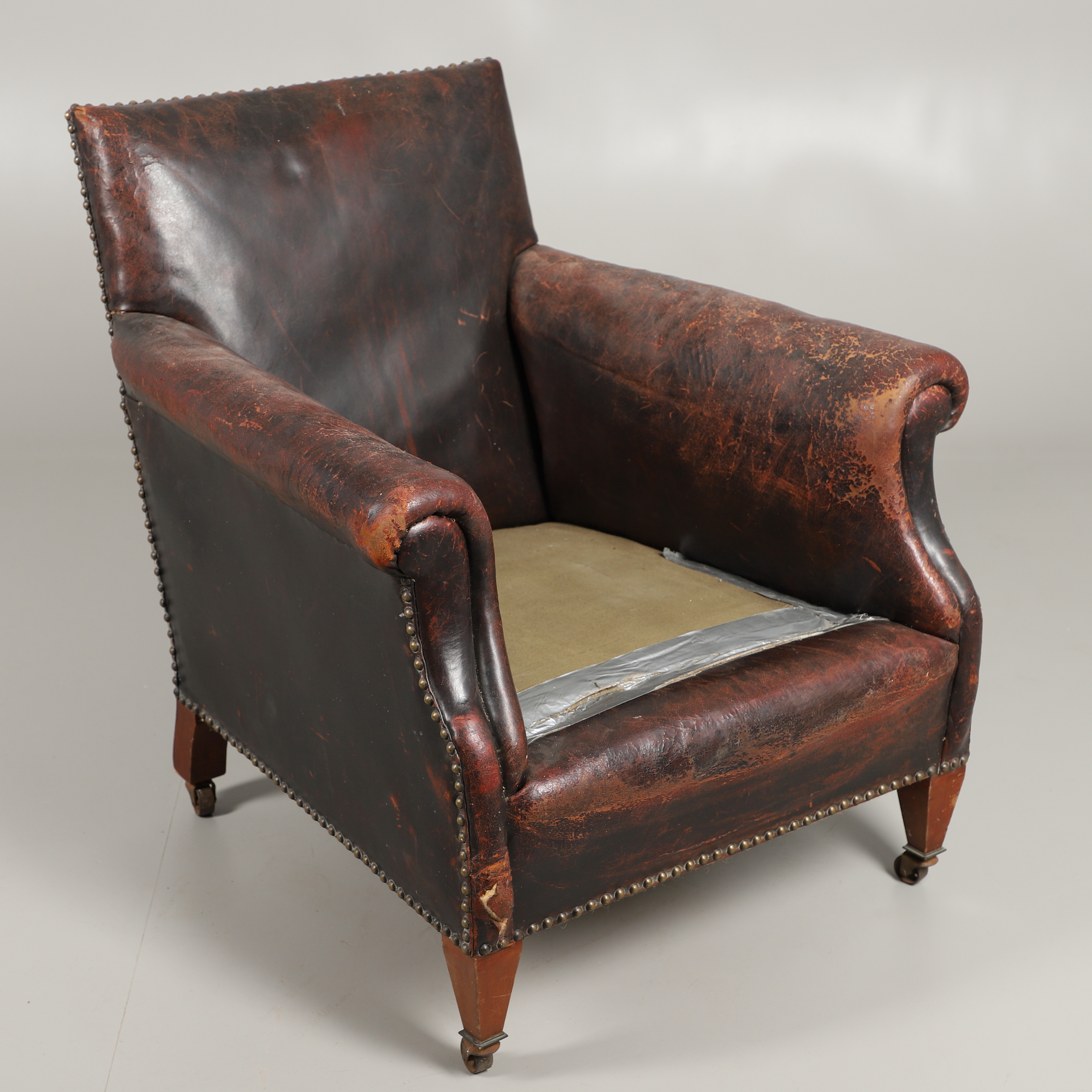 Images for 2897224. A VICTORIAN OX BLOOD LEATHER CLUB ARMCHAIR. - Auctionet