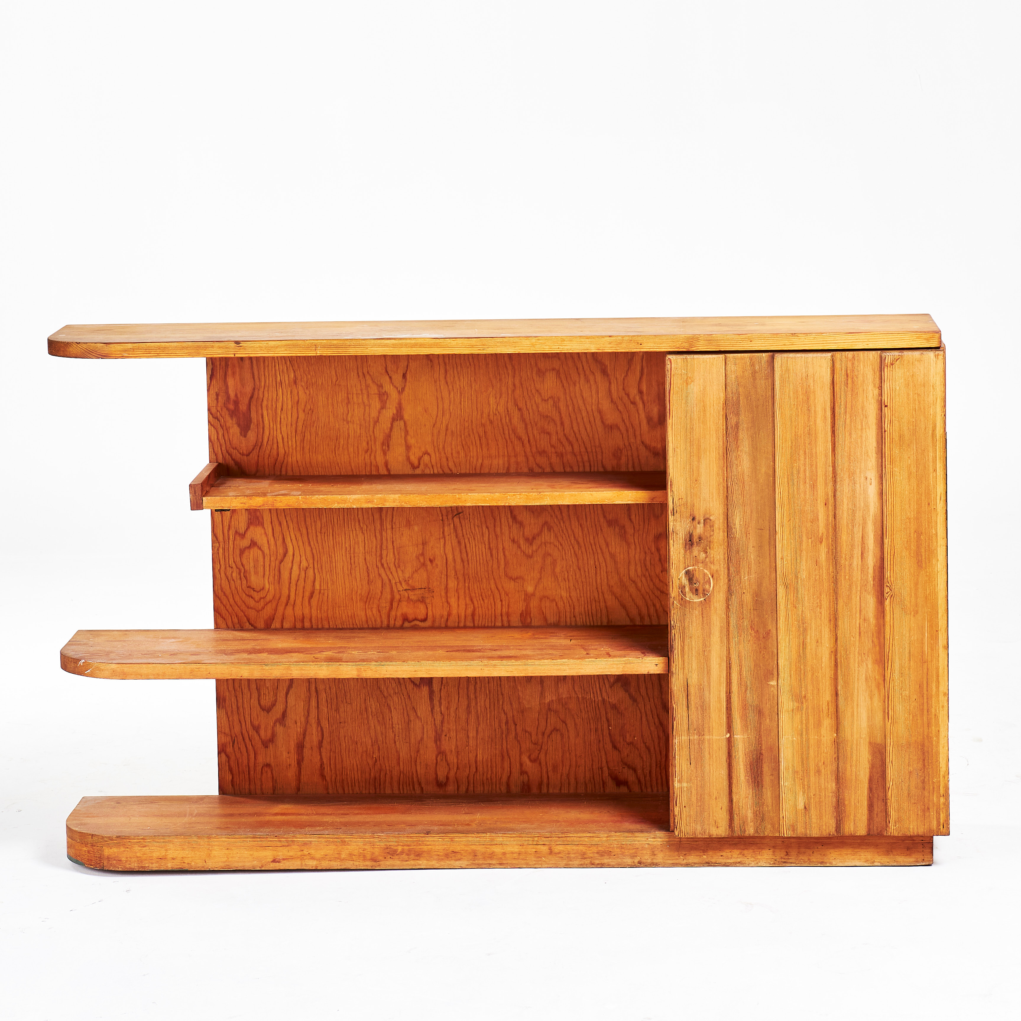 Images for 2920509. BOOKSHELF. 1940-50s, solid pine, cabinet part with ...