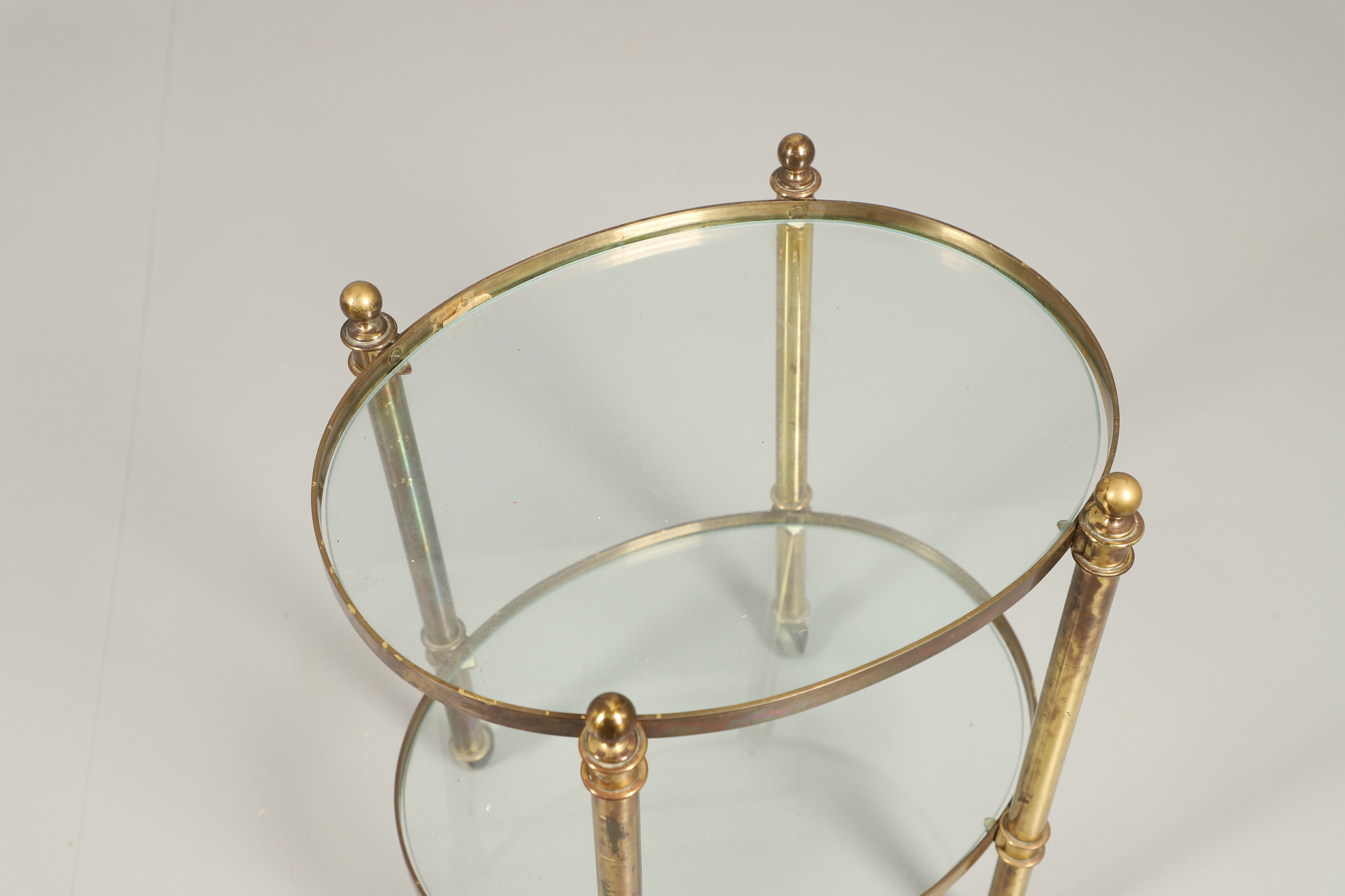 Images for 2924600. A SMALL BRASS TWO TIER TABLE. - Auctionet