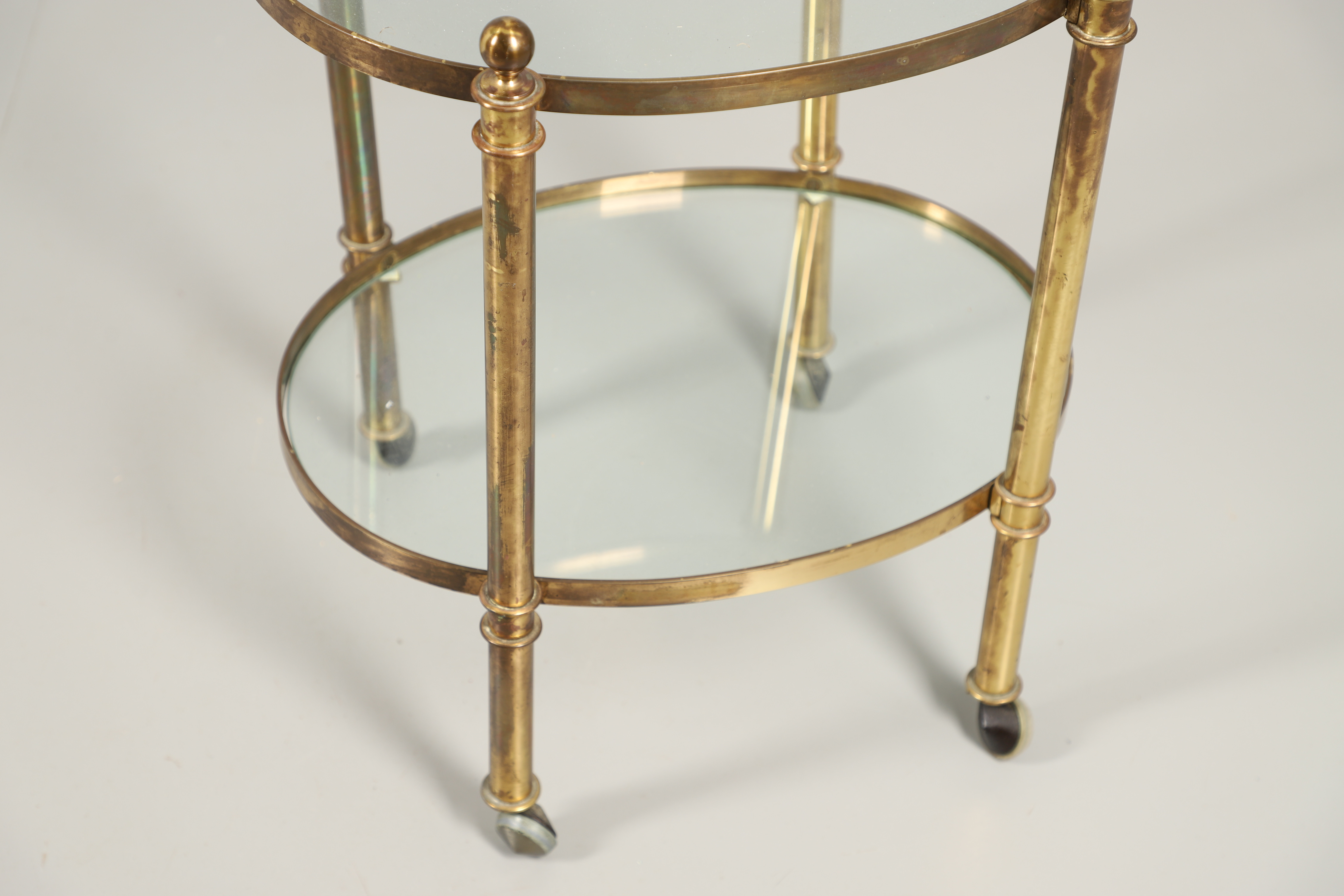 Images for 2924600. A SMALL BRASS TWO TIER TABLE. - Auctionet