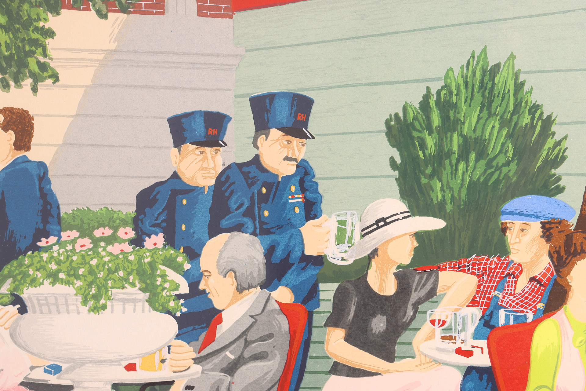 ULF GREDER. f 1949. Färglitografi, "The Phene Arms", signerad och ...