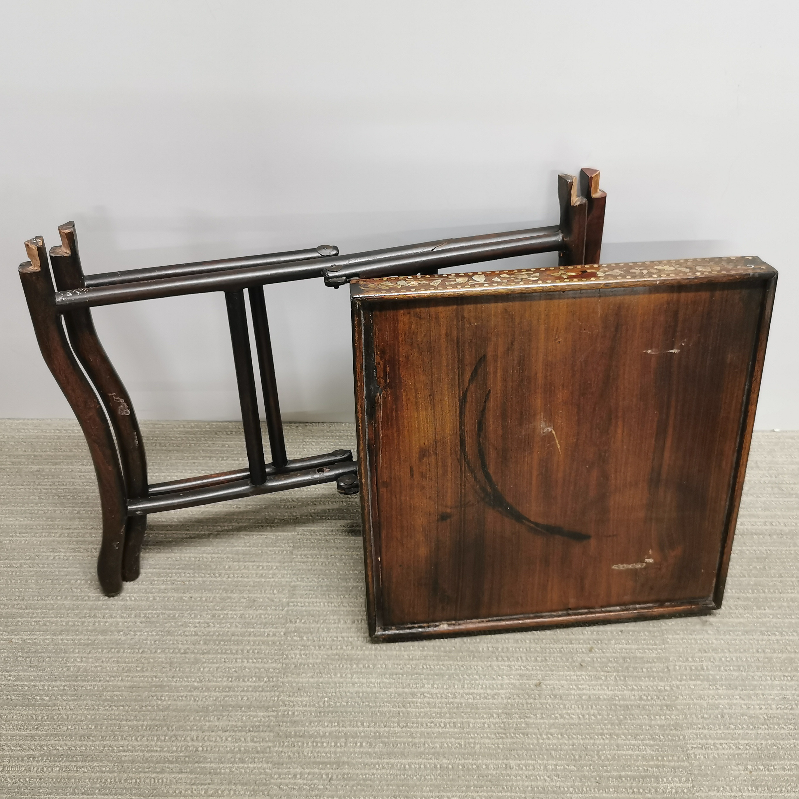 Images for 2930265. FOLDING CHINESE SIDE TABLE WITH MOTHER OF PEARL ...