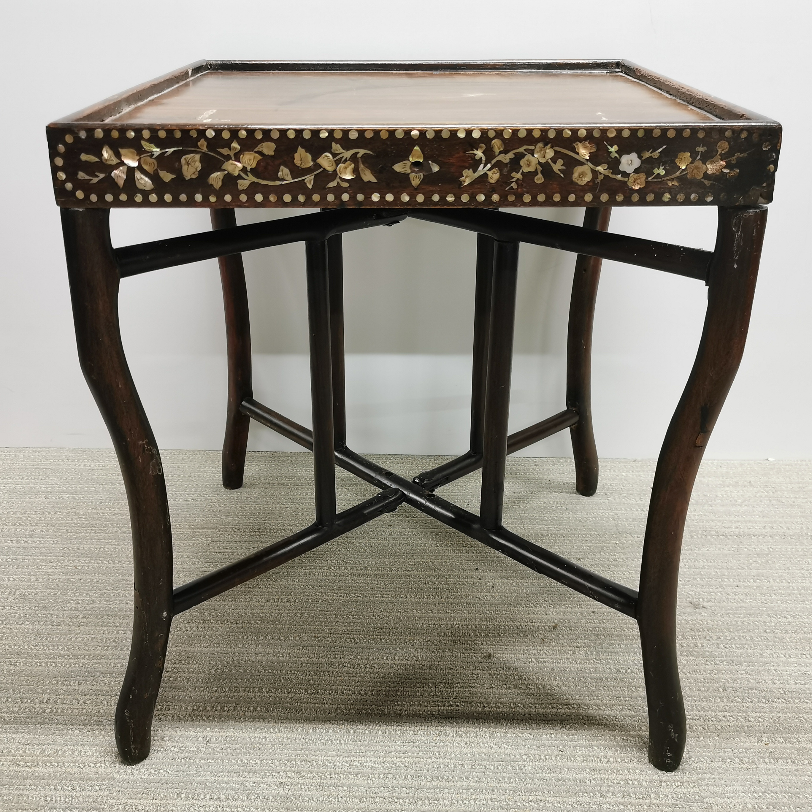 Images for 2930265. FOLDING CHINESE SIDE TABLE WITH MOTHER OF PEARL ...