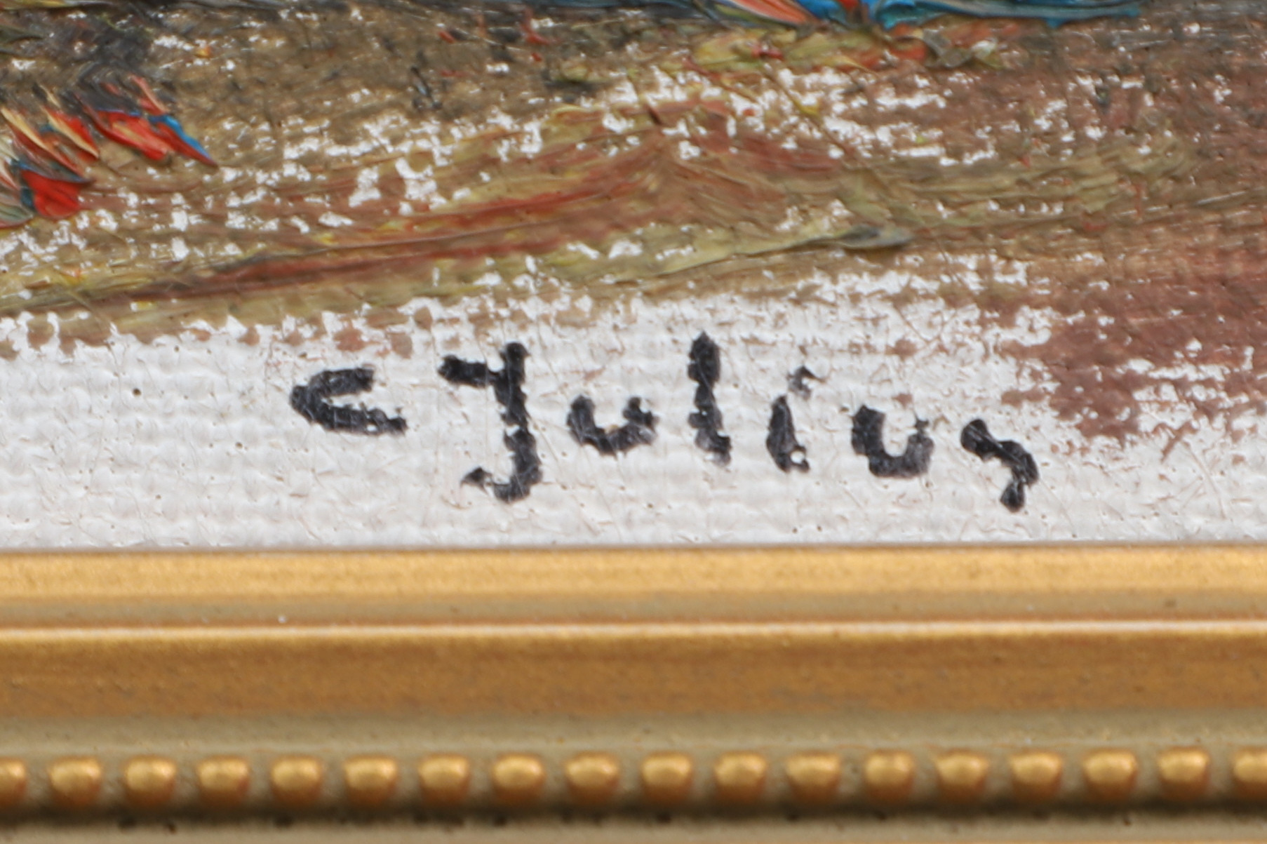 CARL JULIUS. Olja på duk, "Höst", signerad. Konst - Måleri - Auctionet