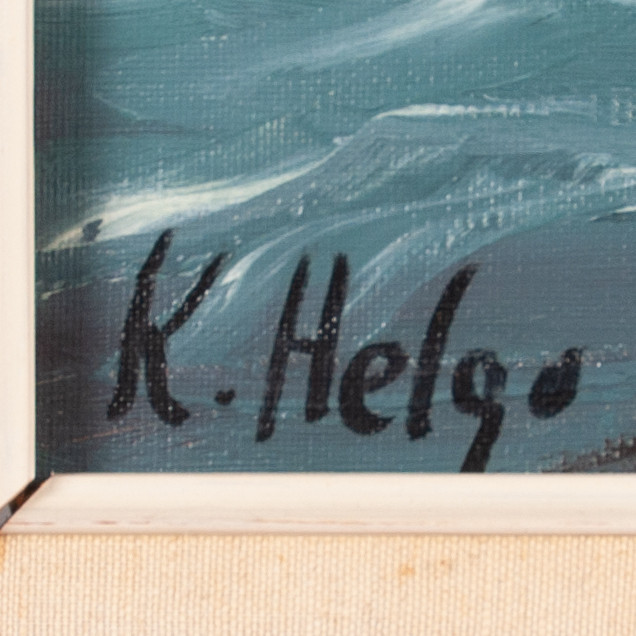 Images for 2945072. KARL HELGO. Oil on canvas. Sea motif. - Auctionet