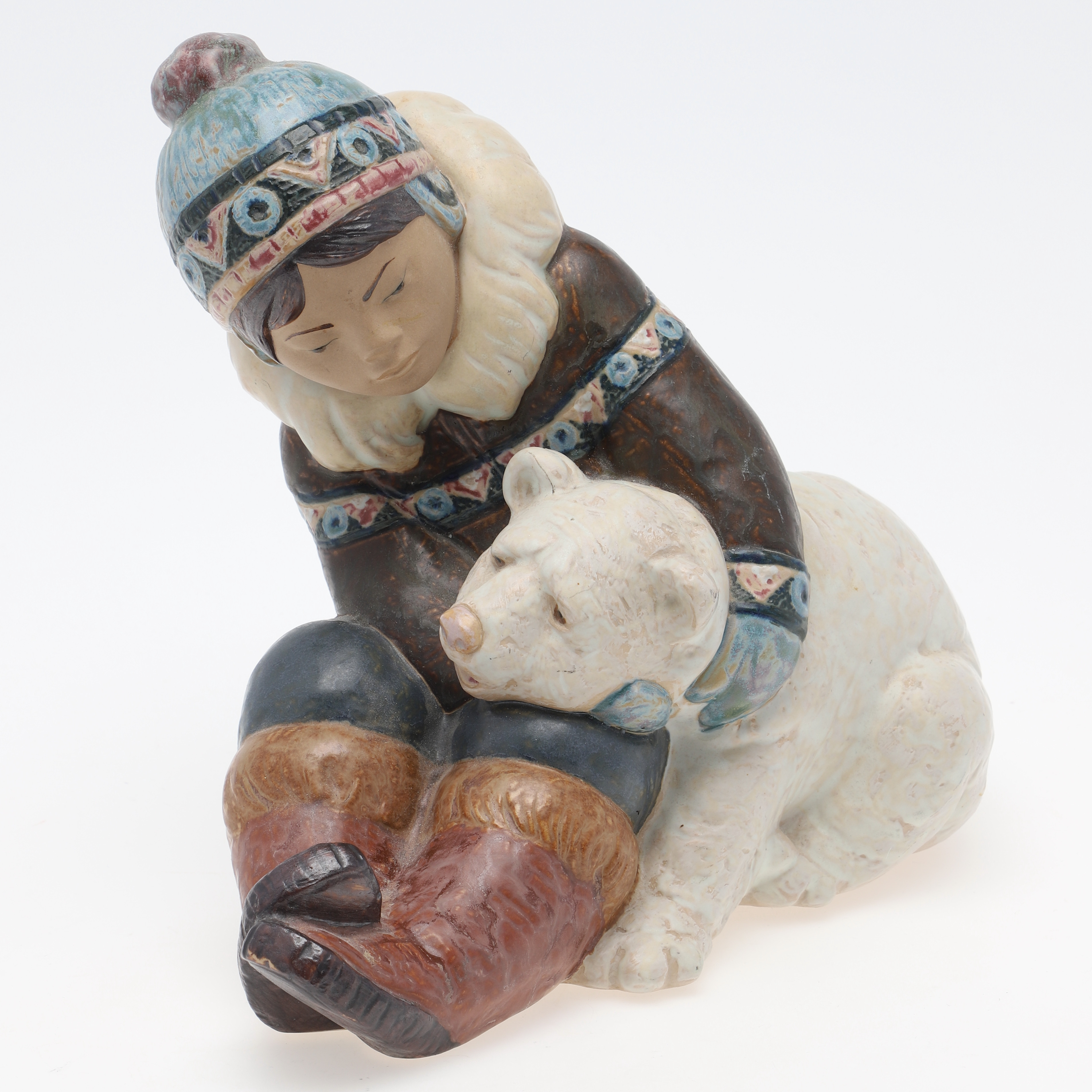 Images for 2946964. FIGURINE, ceramic, Inuit with polar bear, Lladro ...