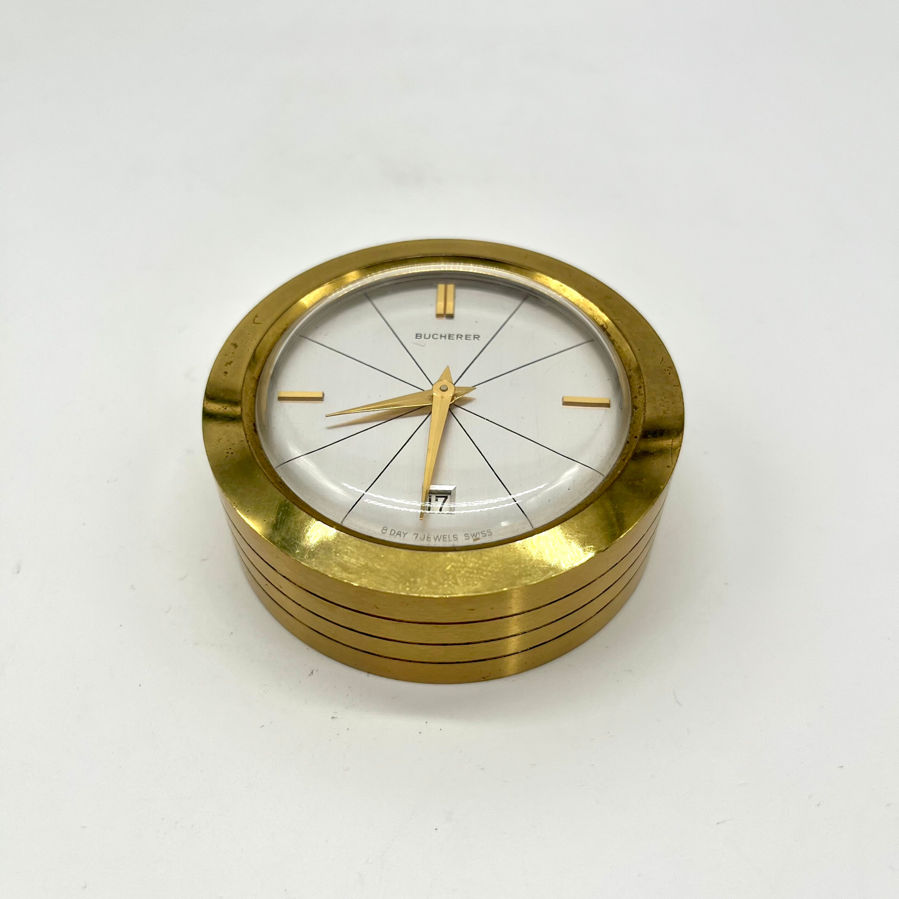 Images for 2954550. SWISS PRECISION: GOLDEN BUCHERER TABLE CLOCK WITH ...