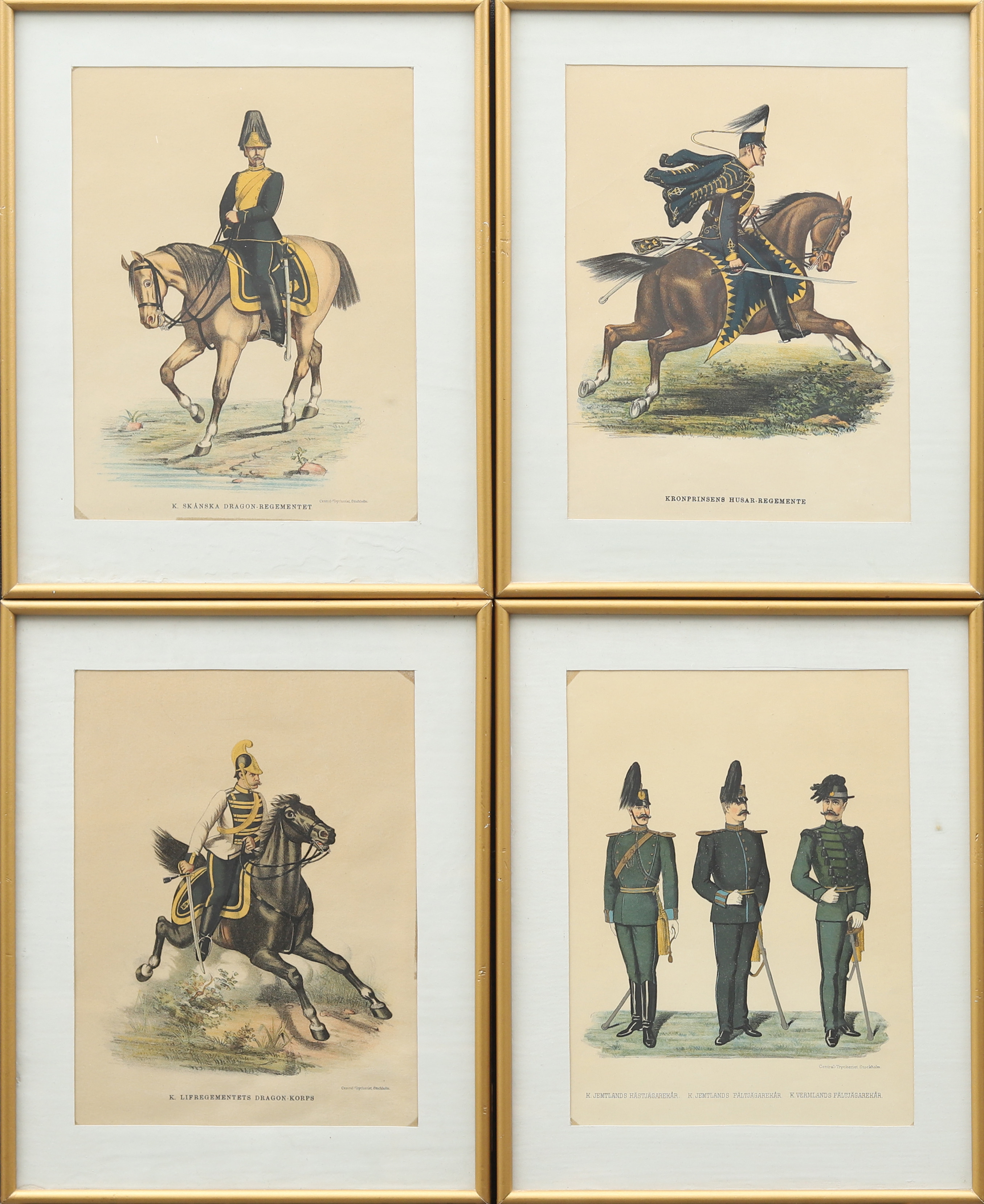Images for 2959690. PLANS, 4 lithographic prints, Swedish uniforms ...