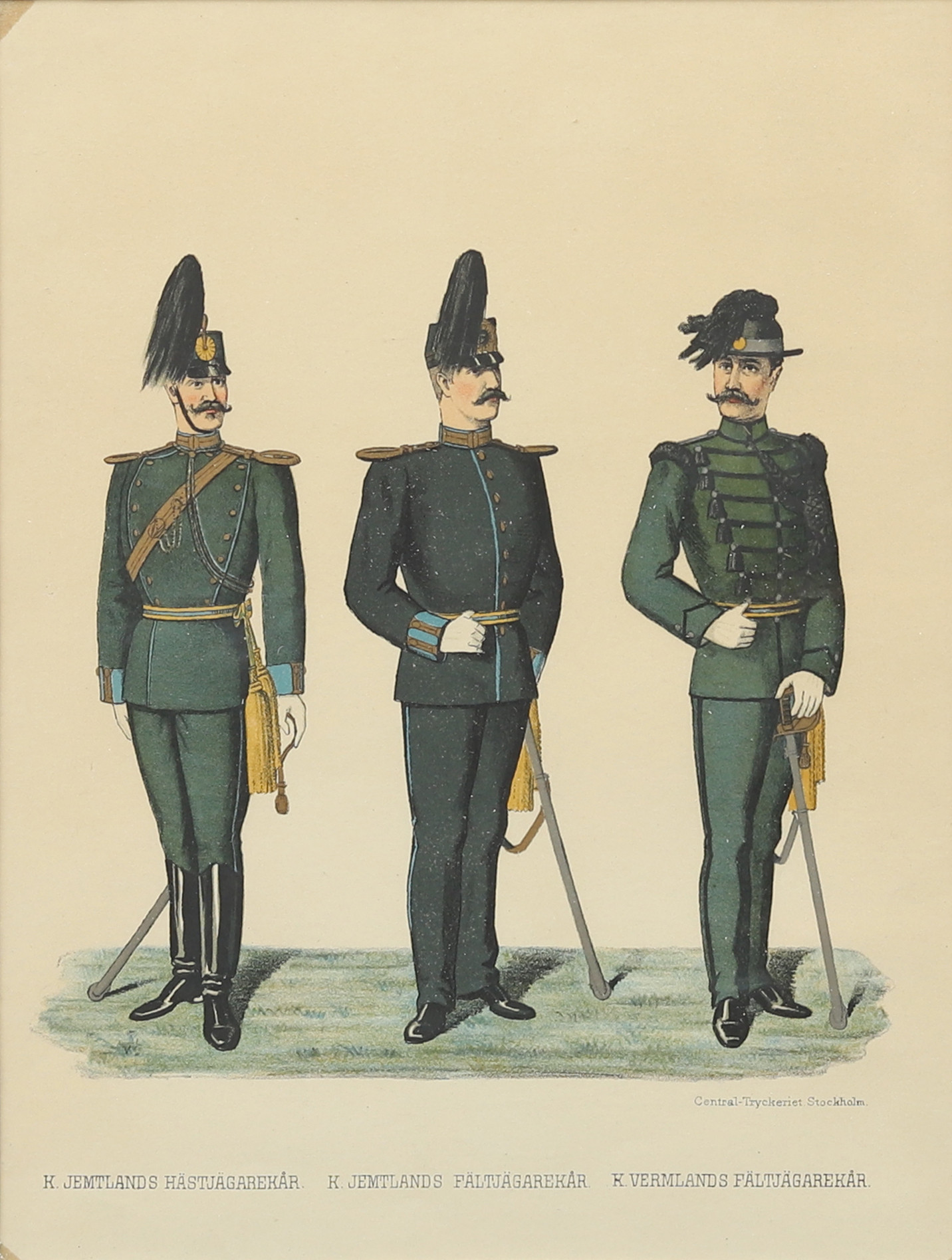 Images for 2959690. PLANS, 4 lithographic prints, Swedish uniforms ...