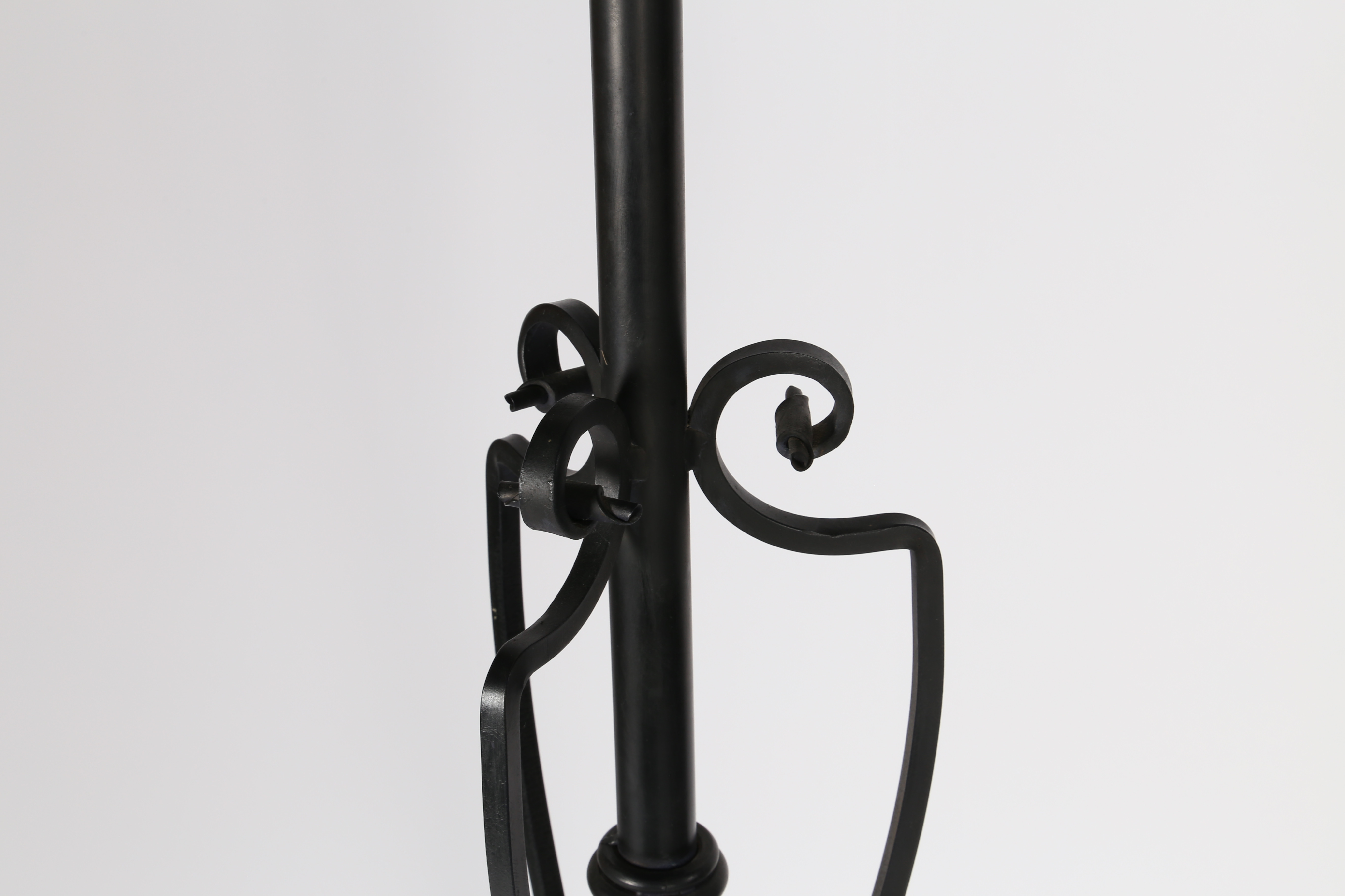 Images for 2960257. WROUGHT IRON STANDARD LAMP WITH GLASS SHADE ...