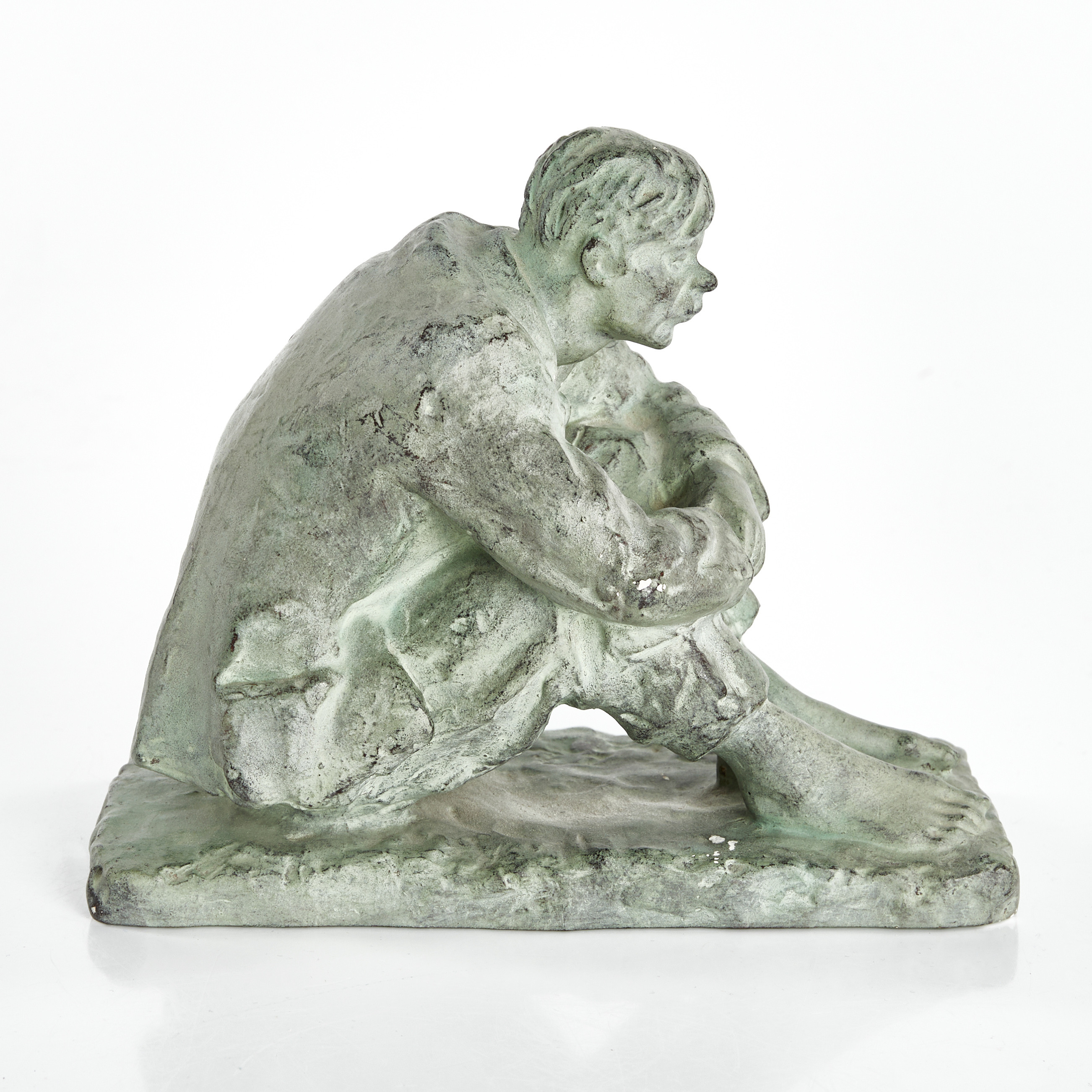 Images for 2962976. MATTI HAUPT. Seated man, sculpture in green ...