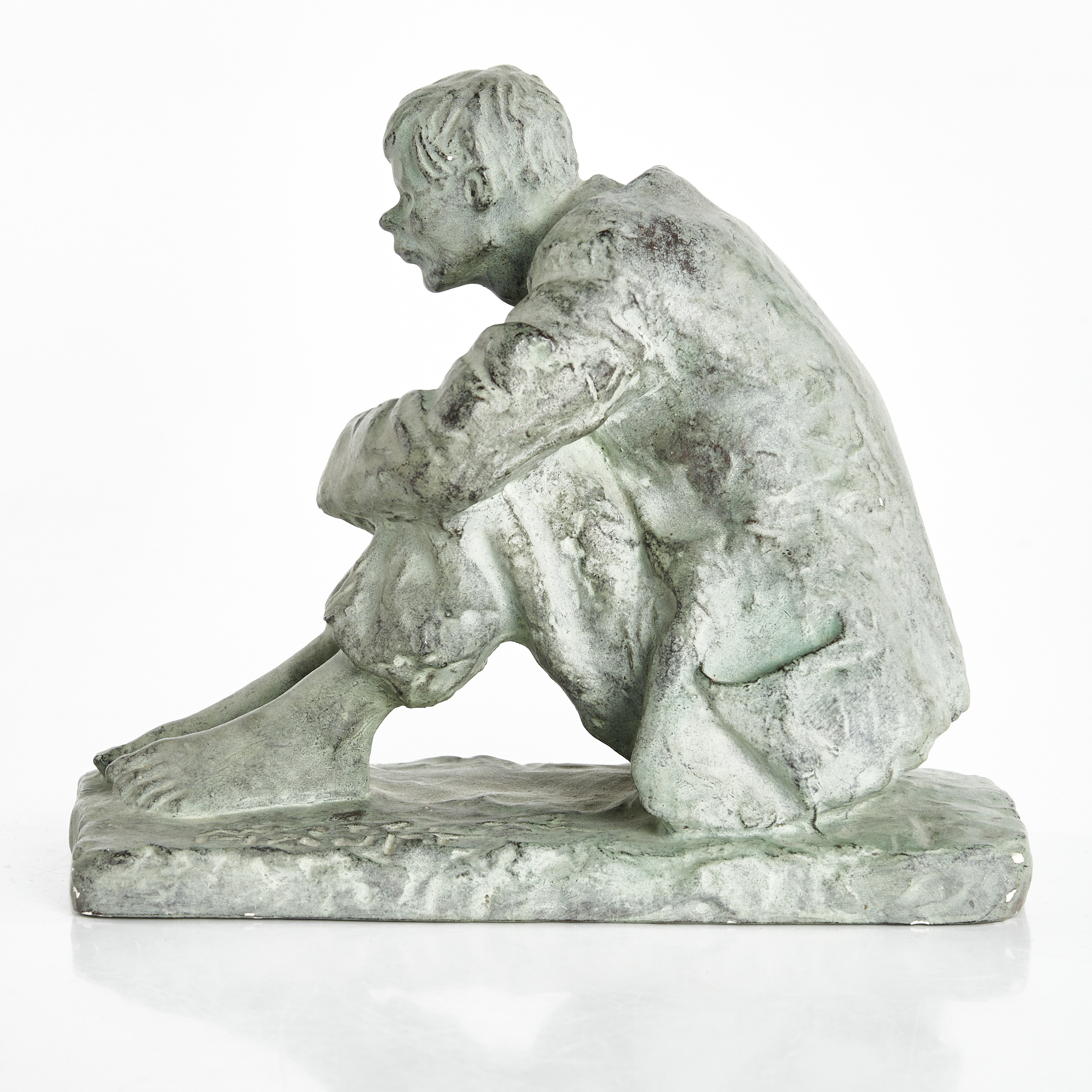 Images for 2962976. MATTI HAUPT. Seated man, sculpture in green ...