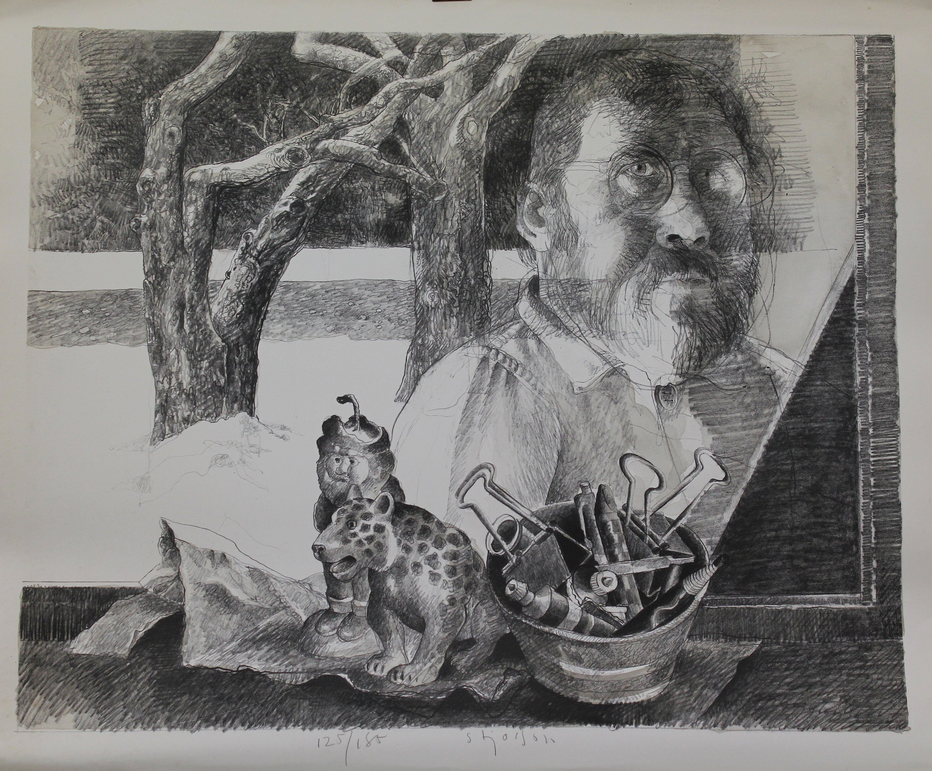 Images for 29630. STIG OLSON. Self-portrait. Lithograph ...