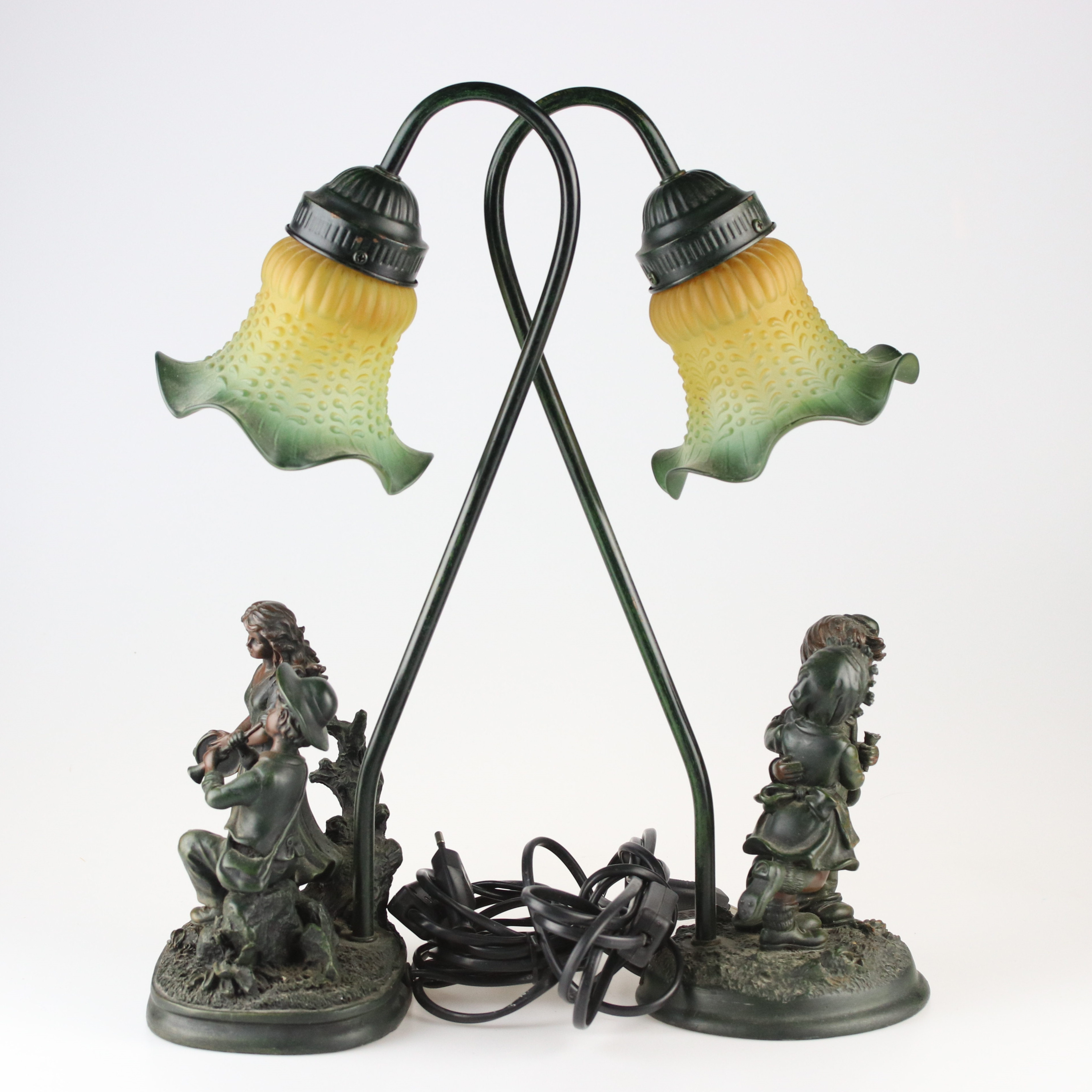 Images for 2964890. TABLE LAMPS, 2 pcs. glass and metal, contemporary ...