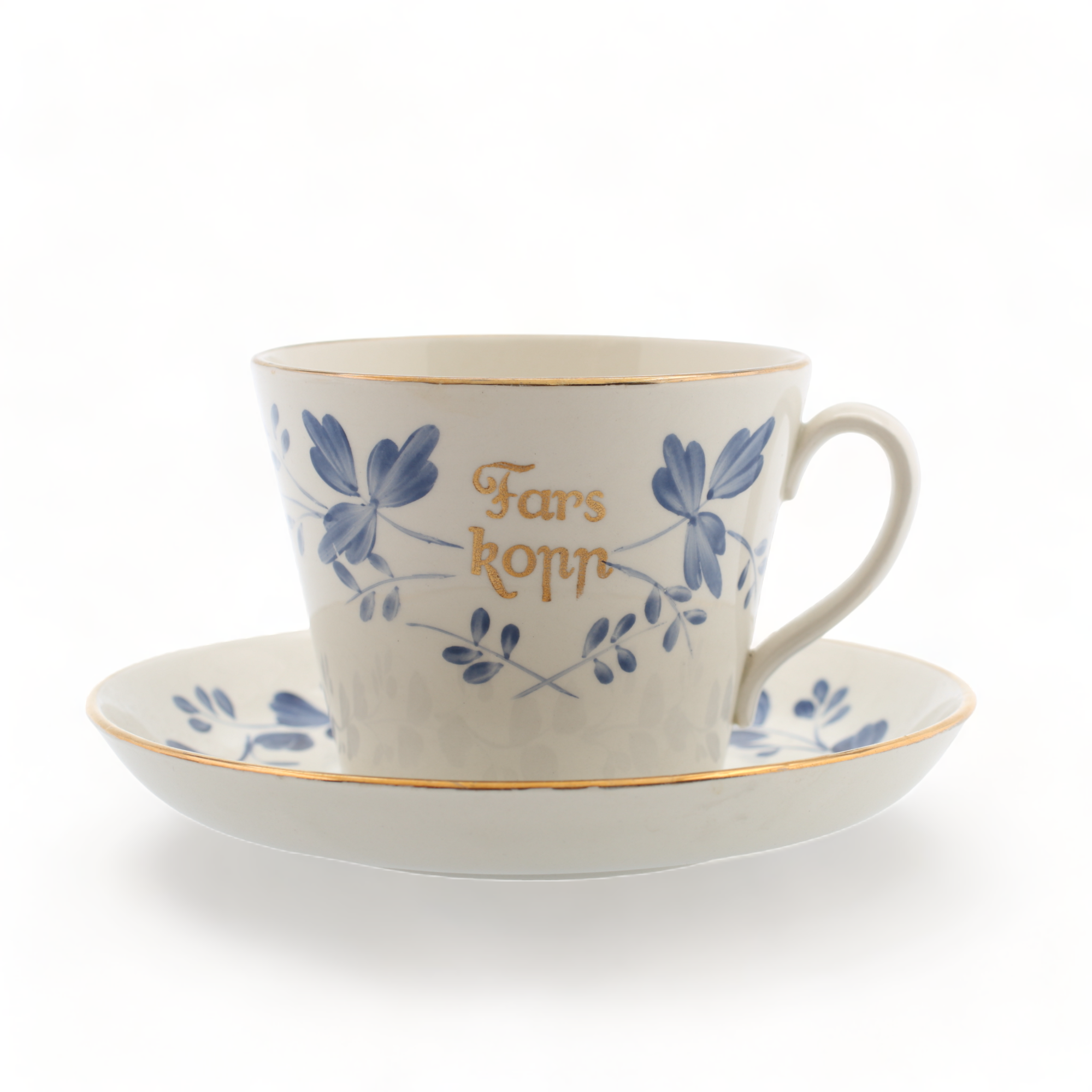 Bilder för 2967709. EUGEN TROST. Tekoppar, 2 st, flintgods, "Mors kopp" samt "Fars kopp", Gefle ...