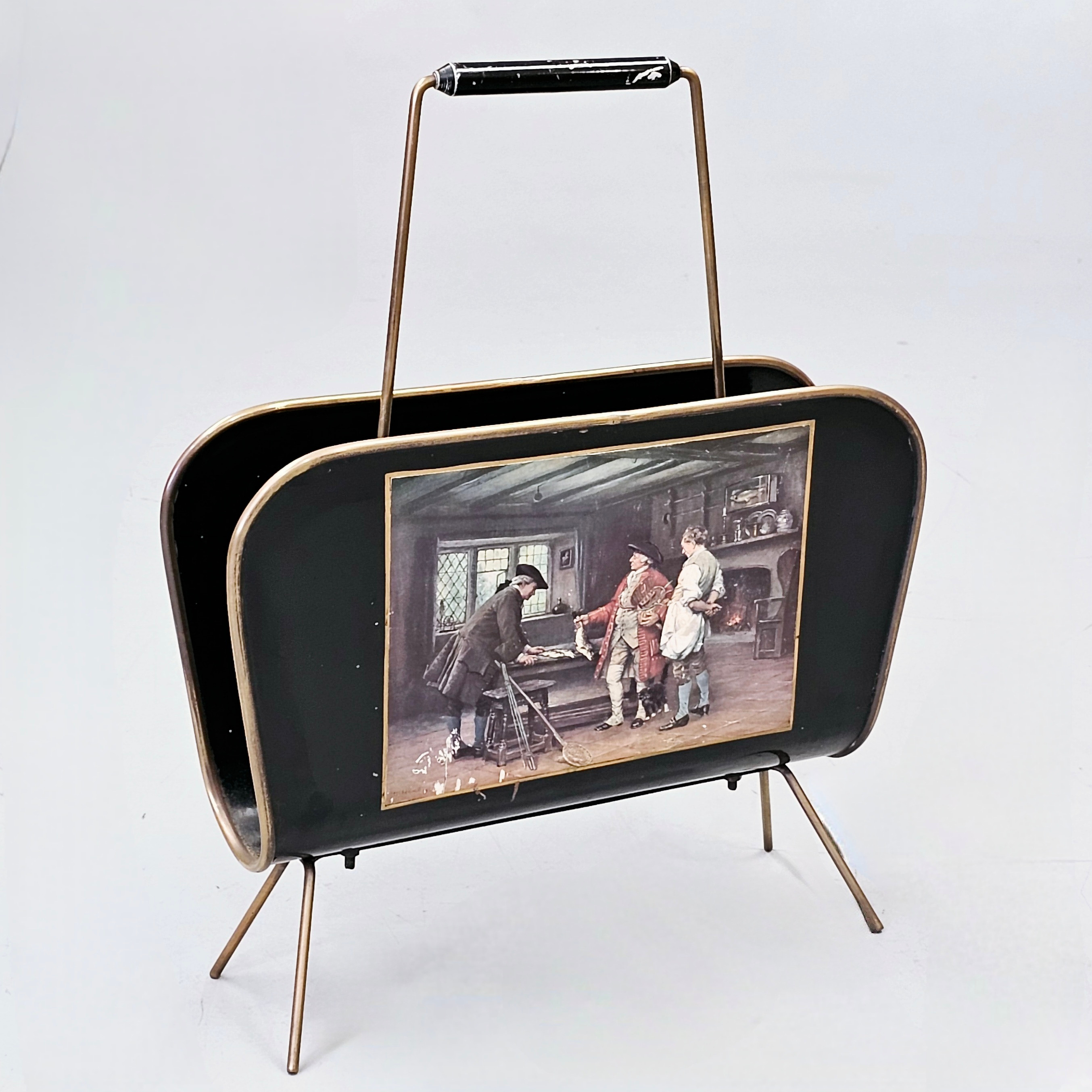 Images for 2970523. TWO METAL MAGAZINE RACKS. MID XX CENTURY. - Auctionet