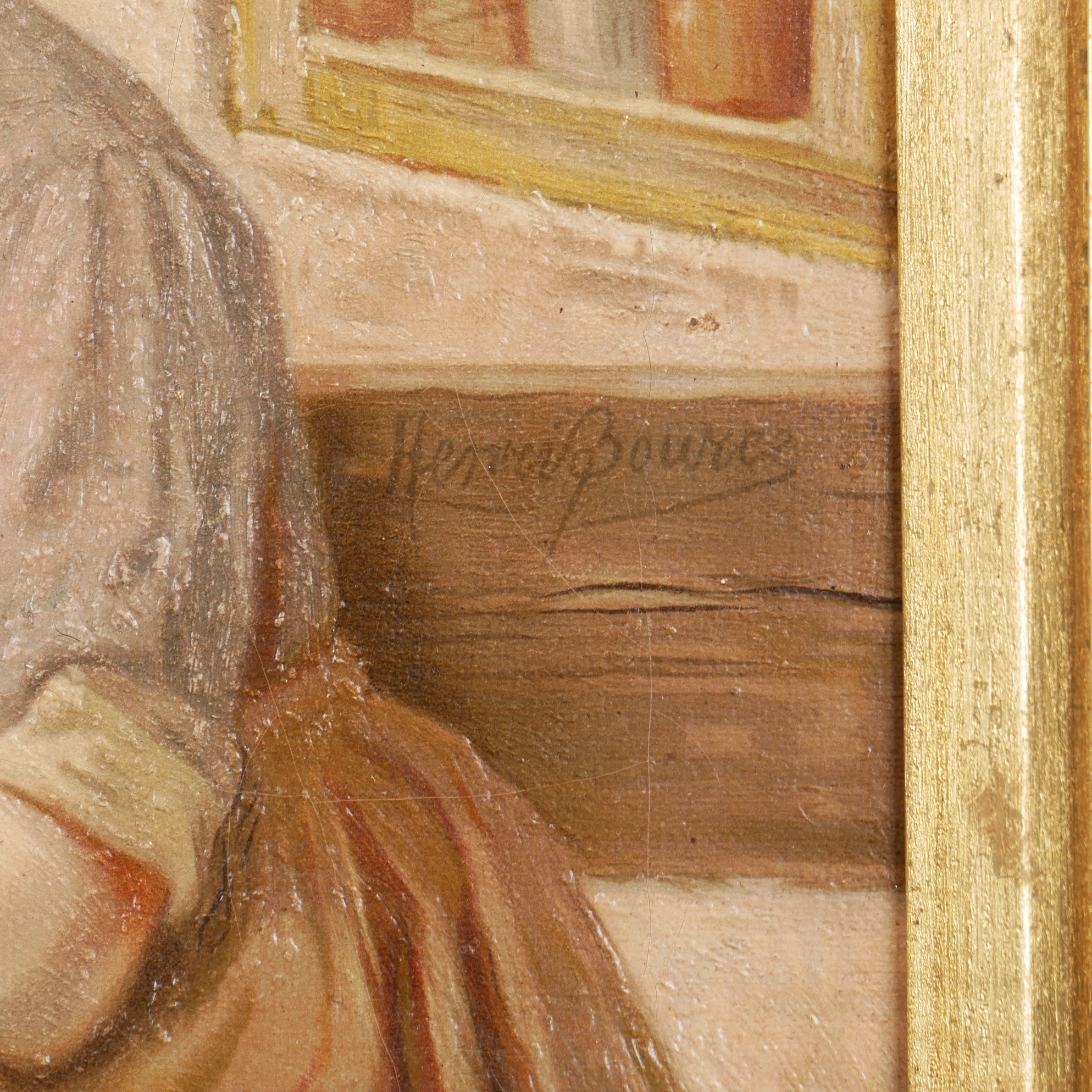 Images for 2982121. HENRI BOURCE. Women reading letters, oil on canvas ...