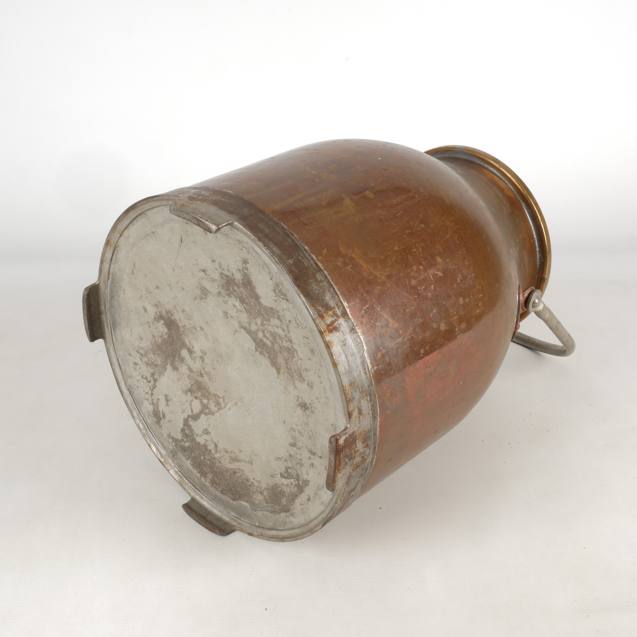 Images for 3003229. MILK POT, copper with iron stirrup, early 20th ...