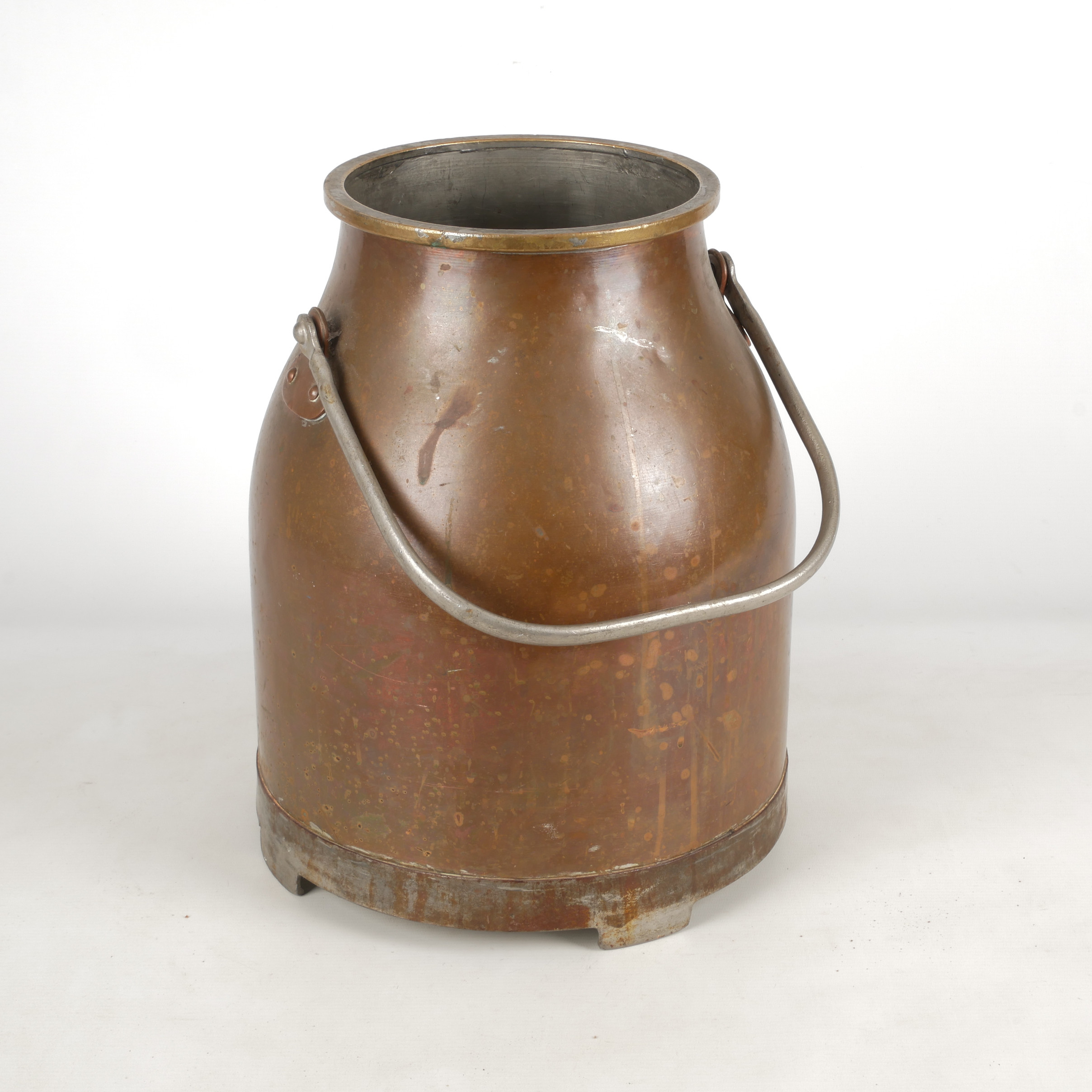 Images for 3003229. MILK POT, copper with iron stirrup, early 20th ...
