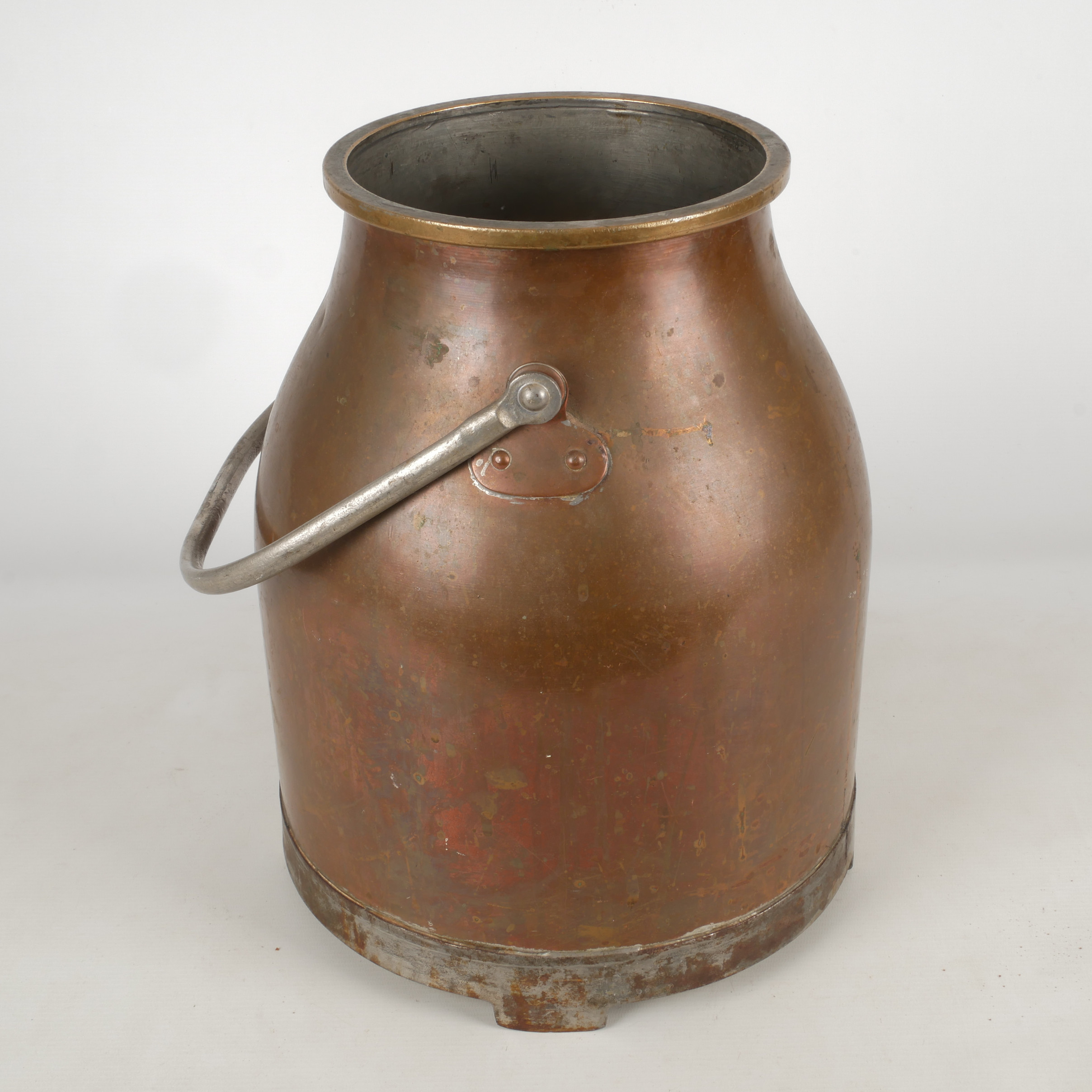 Images for 3003229. MILK POT, copper with iron stirrup, early 20th ...