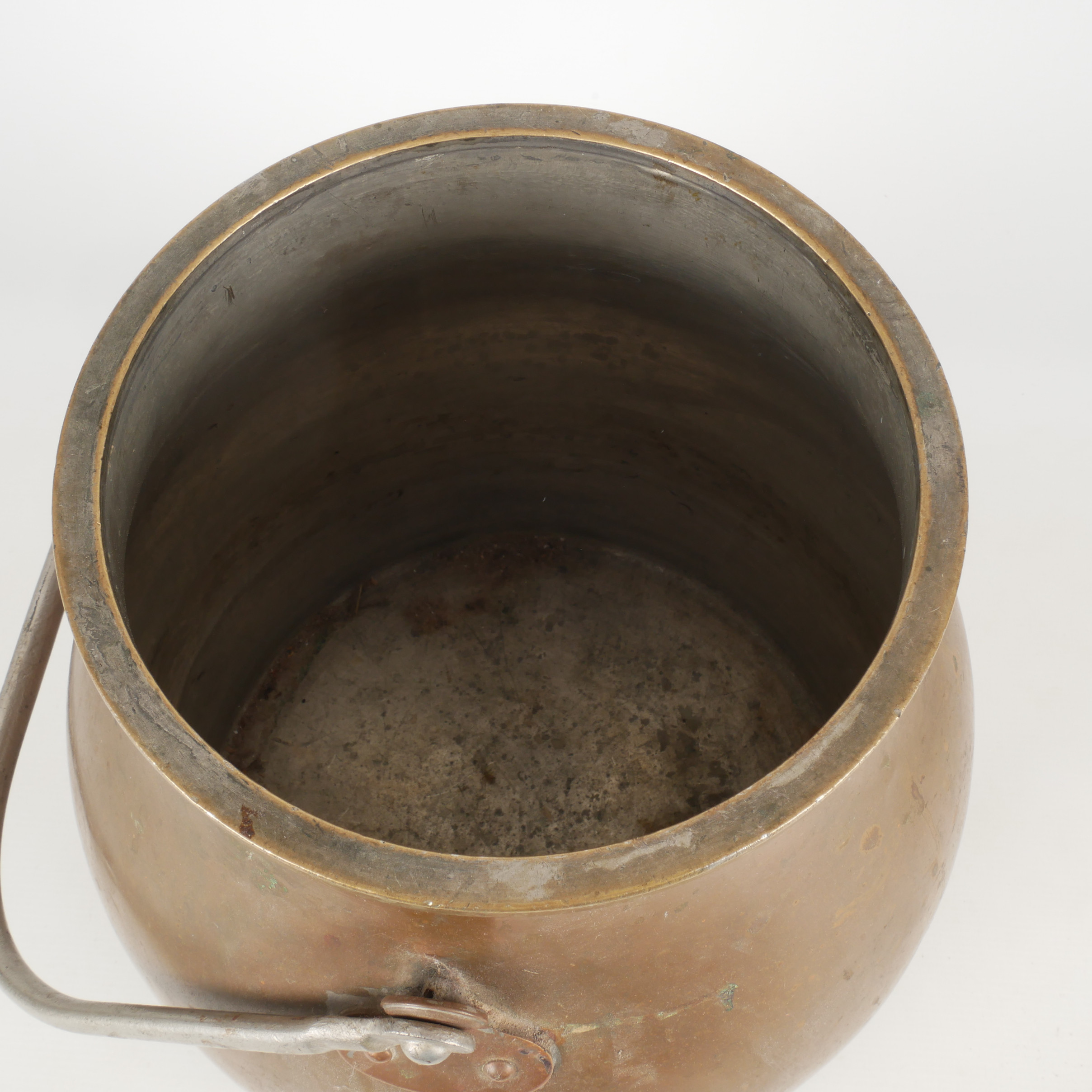 Images for 3003229. MILK POT, copper with iron stirrup, early 20th ...
