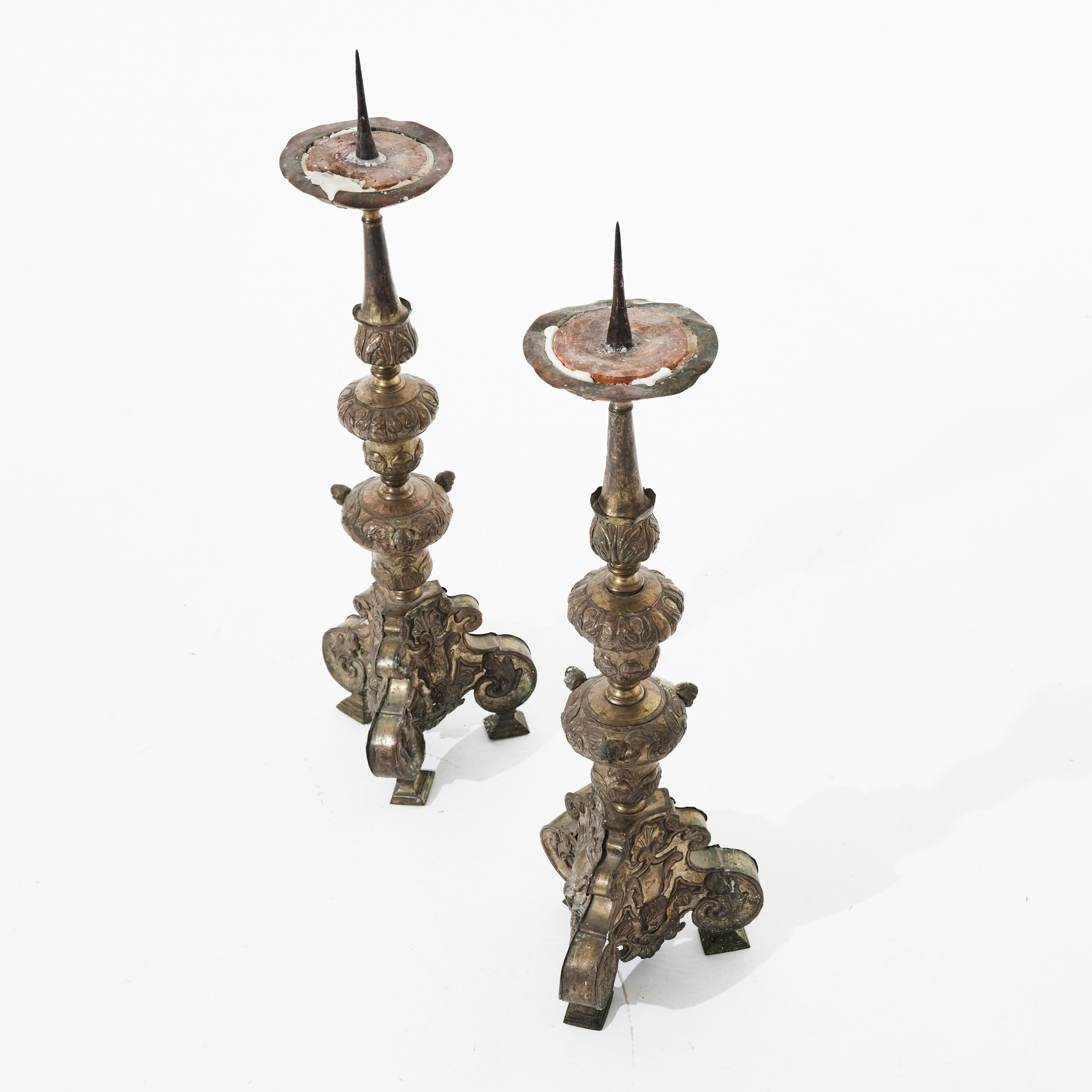 Images for 3003382. ALTAR CANDLESTICKS, a pair, baroque, 18th century ...