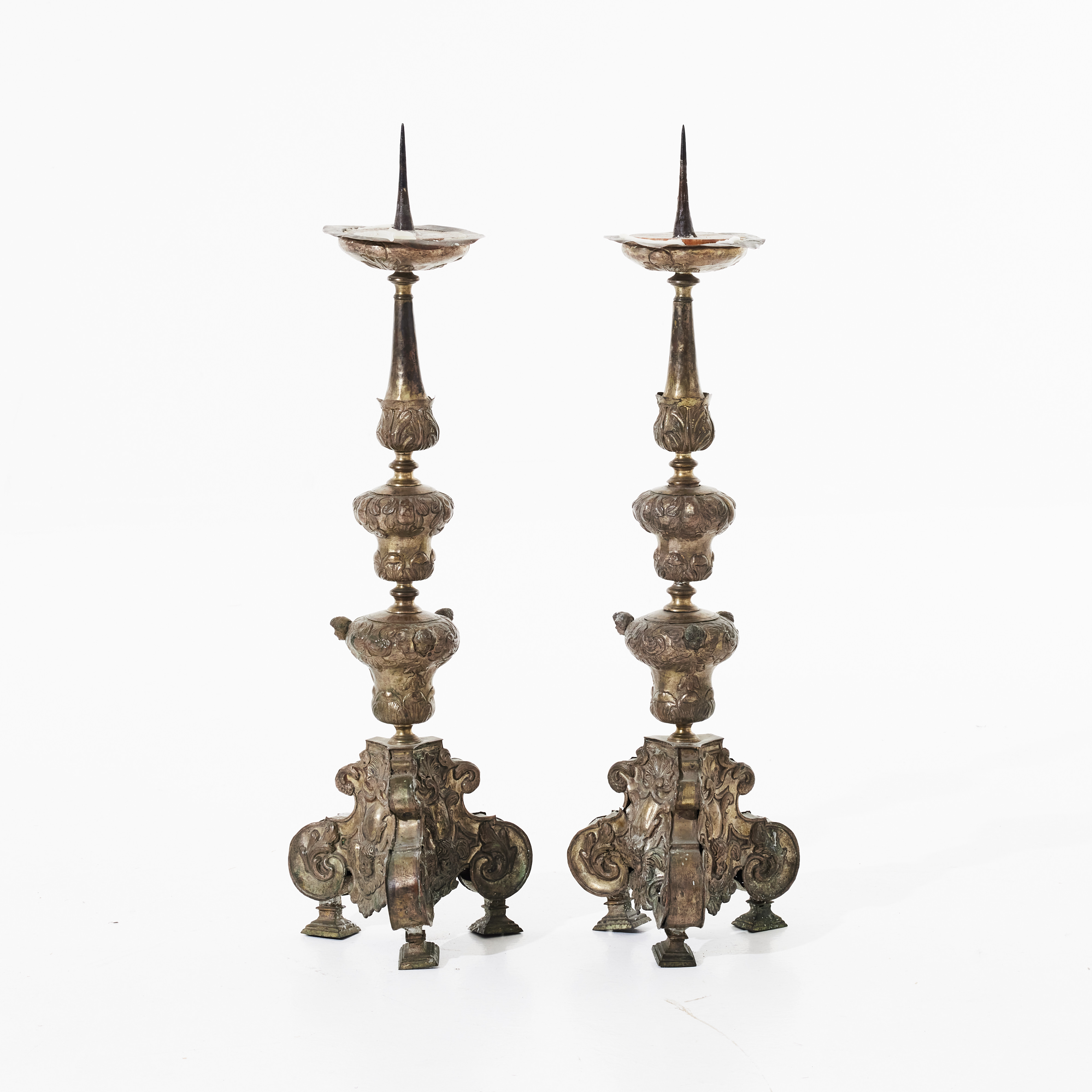 Images for 3003382. ALTAR CANDLESTICKS, a pair, baroque, 18th century ...