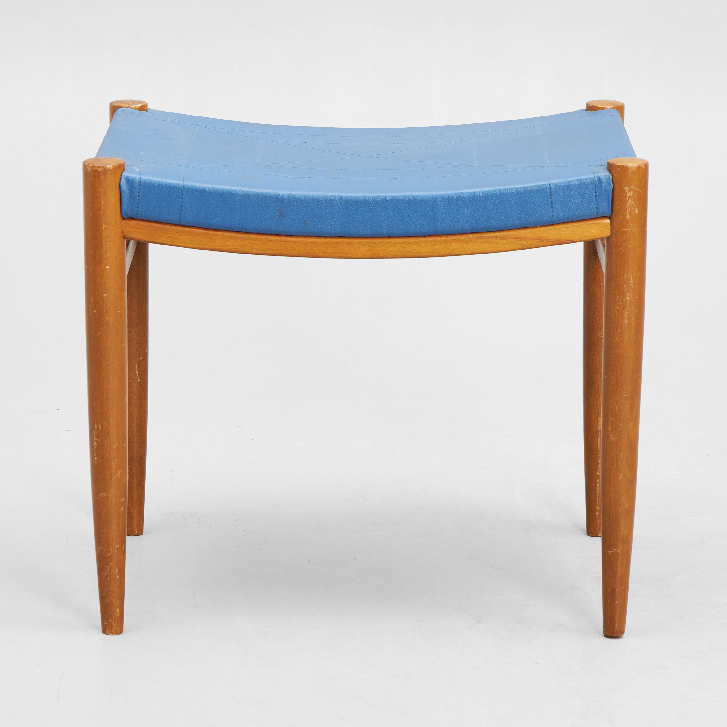 Images for 3011076. STOOL, Gemla, Blue seat with patterned seam. The ...