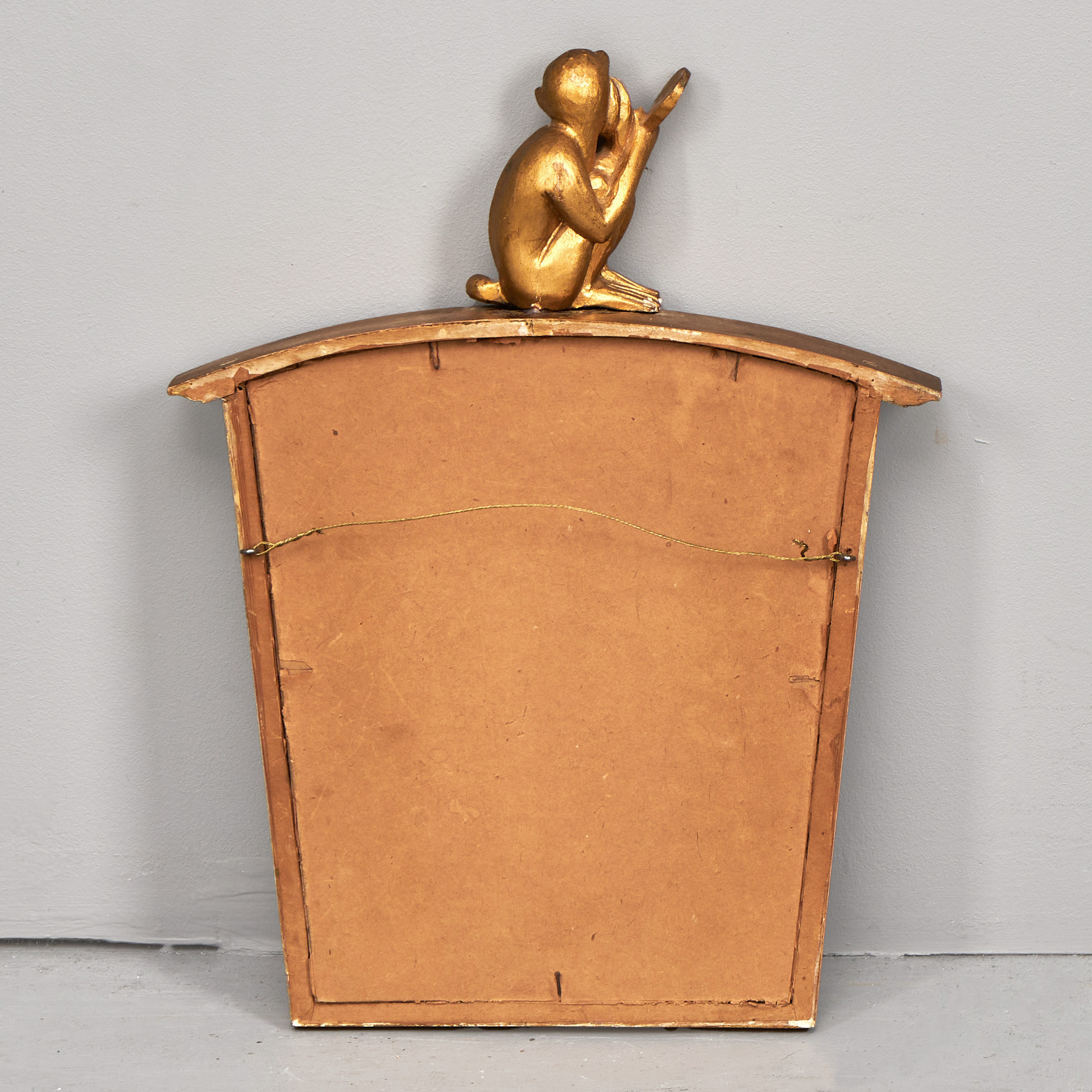 Images for 3013533. MIRROR, 1920s, gilt wood, carved monkey crest with ...