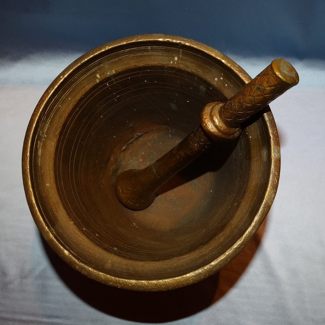 Images for 3013832. HEAVY BRONZE MORTAR, with elaborate decoration ...