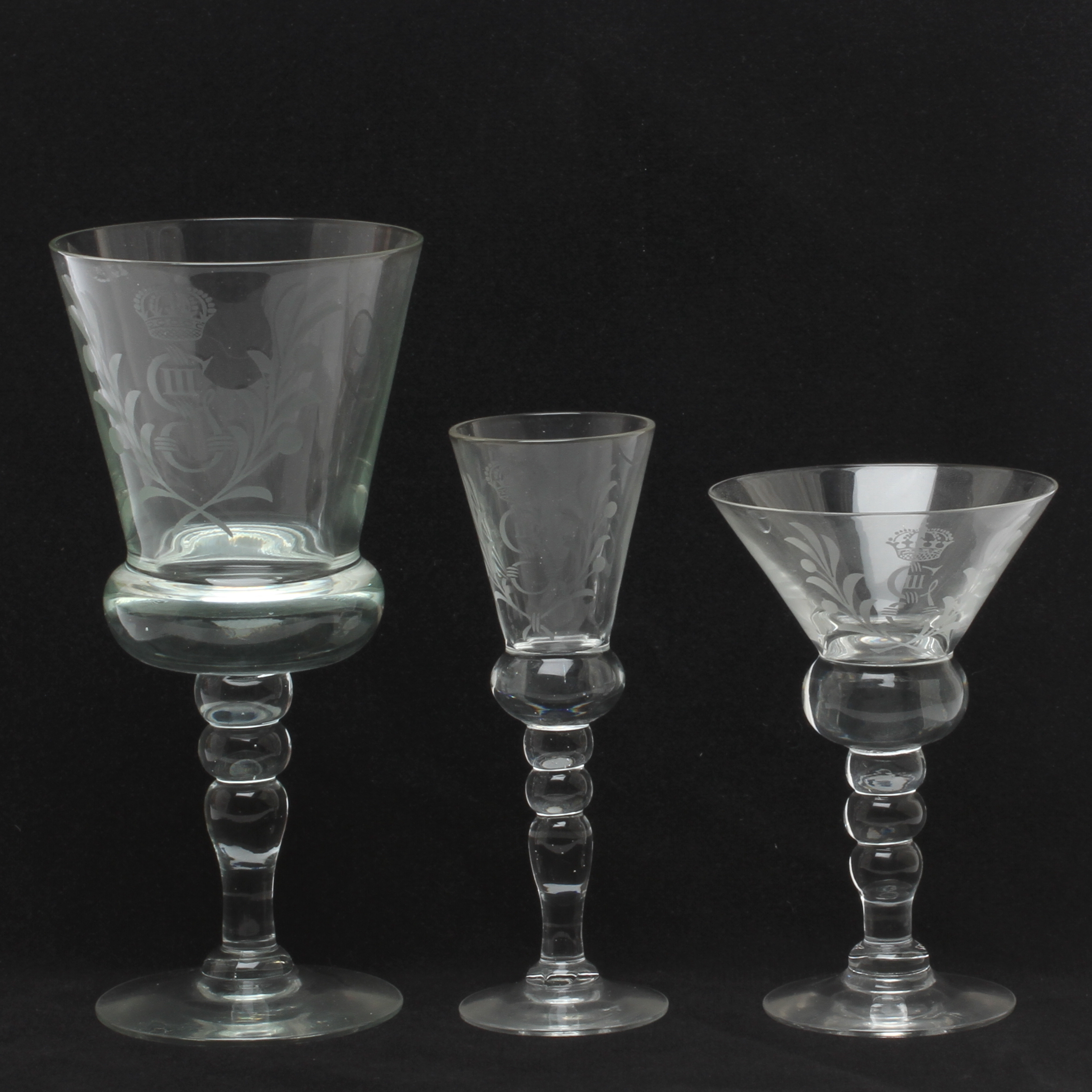 Images for 301474. GLASSWARE PARTS, 30 pieces, glass, Gustav III ...