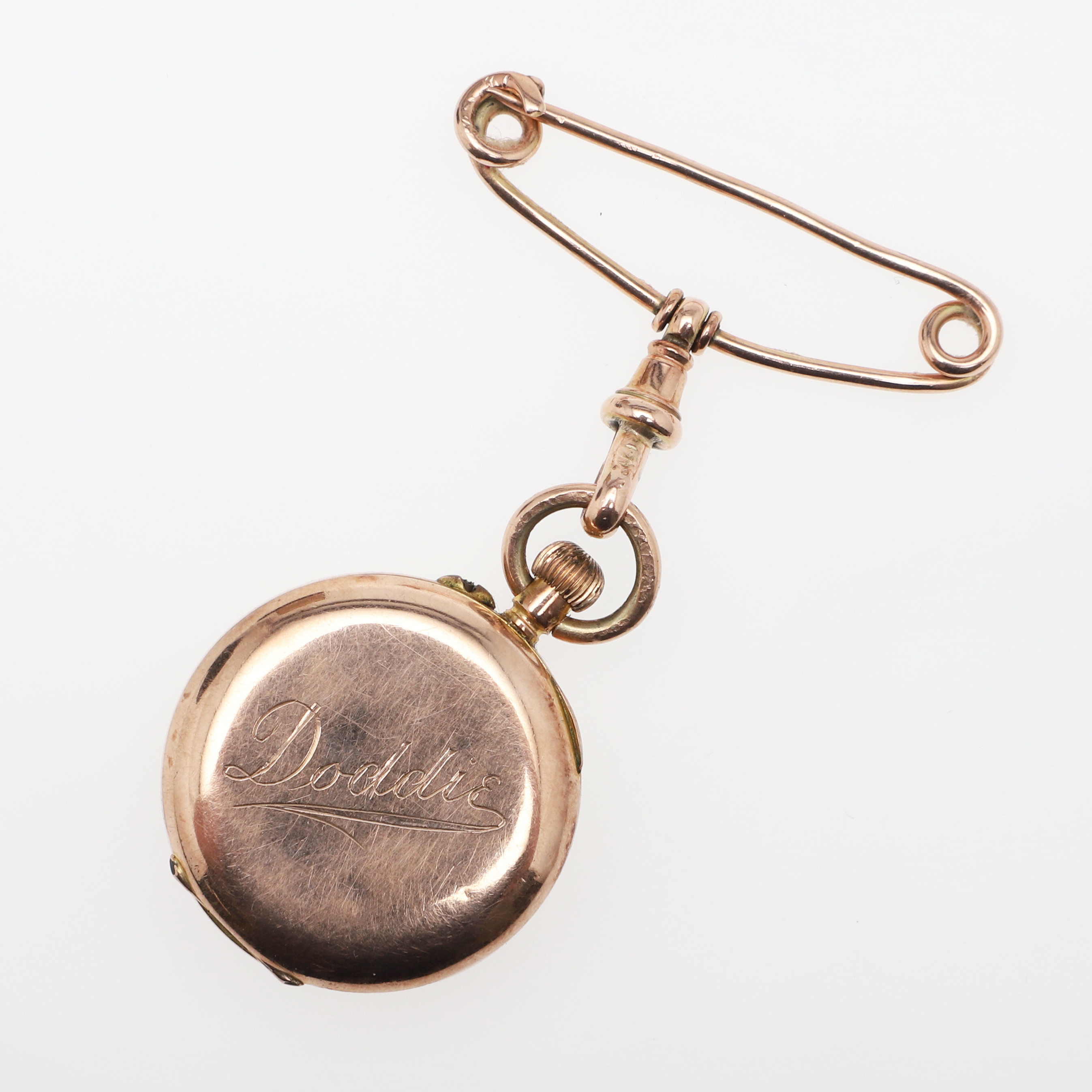 Images for 3018826. A 9CT GOLD LADIES FOB/NURSES WATCH AND A GOLD ...