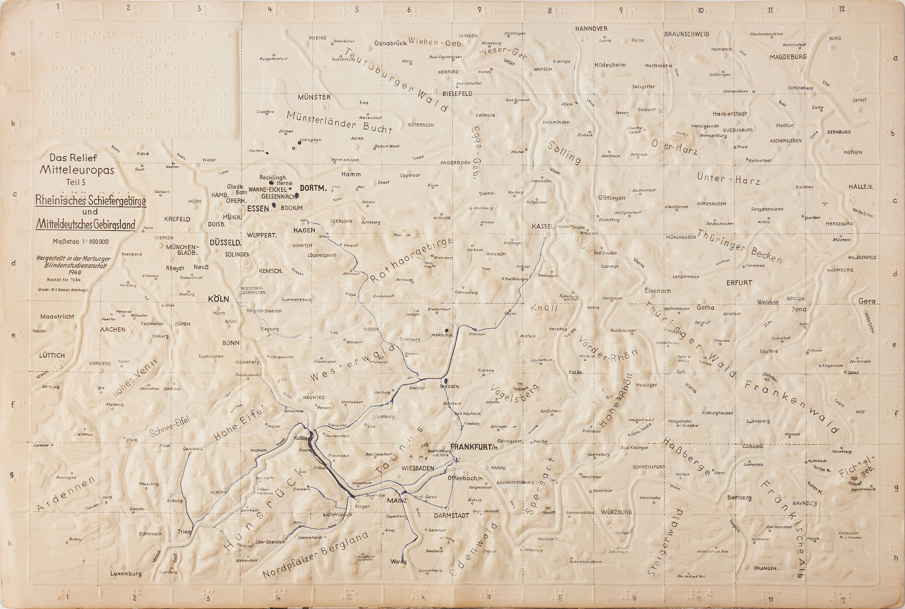 Images for 3024709. RARE COLLECTION OF 18 TACTILE MAPS FROM WORLD WAR ...