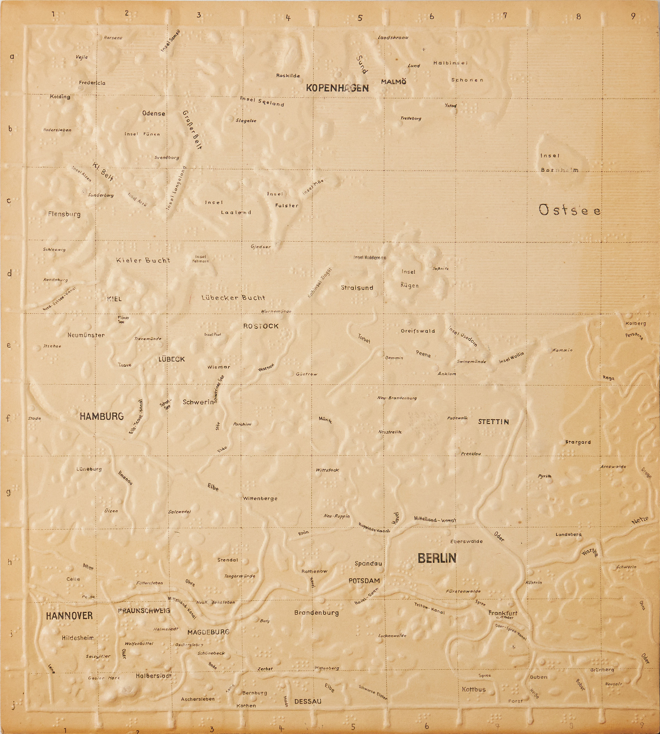 Images for 3024709. RARE COLLECTION OF 18 TACTILE MAPS FROM WORLD WAR ...