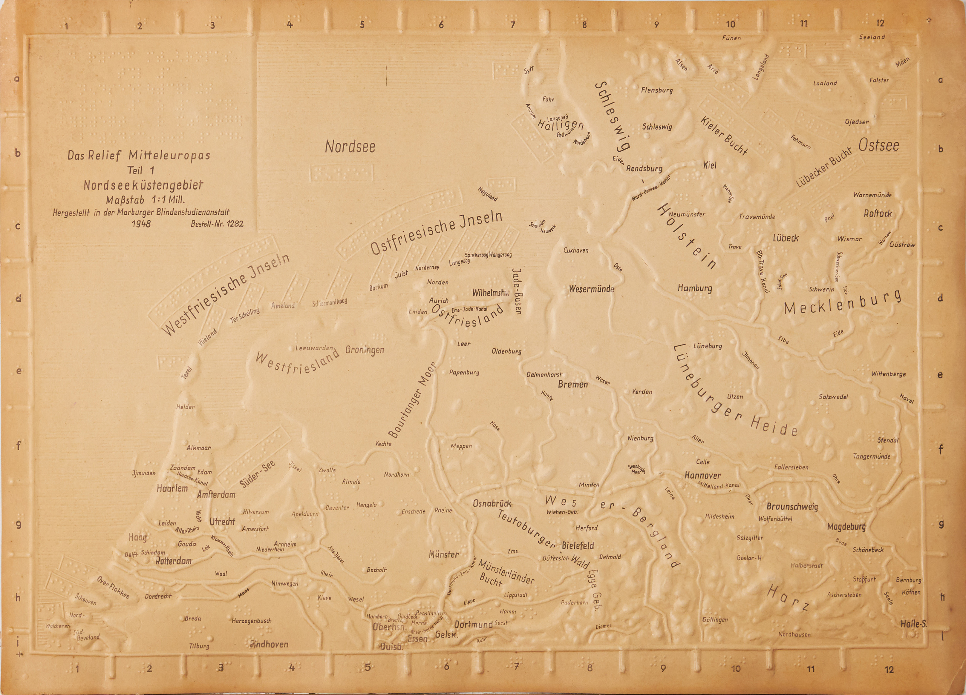 Images for 3024709. RARE COLLECTION OF 18 TACTILE MAPS FROM WORLD WAR ...