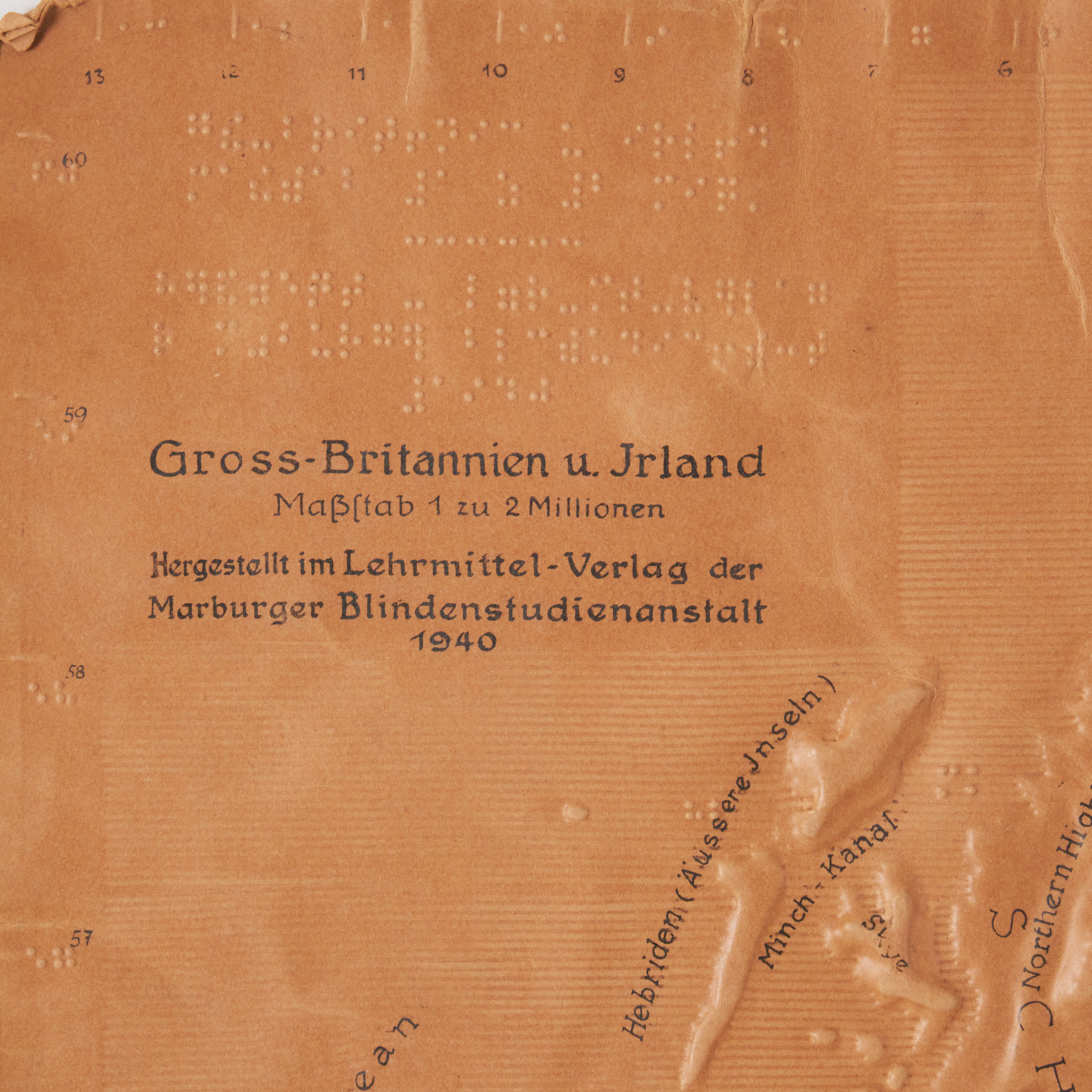 Images for 3024709. RARE COLLECTION OF 18 TACTILE MAPS FROM WORLD WAR ...