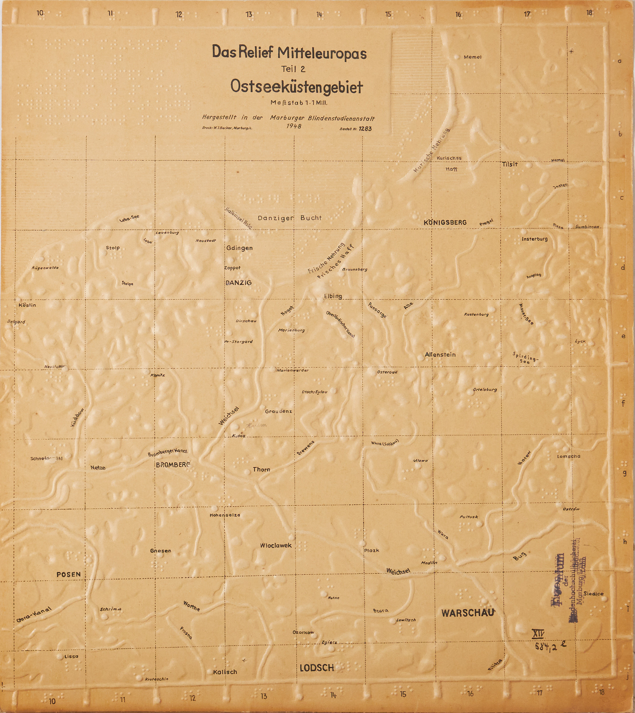 Images for 3024709. RARE COLLECTION OF 18 TACTILE MAPS FROM WORLD WAR ...