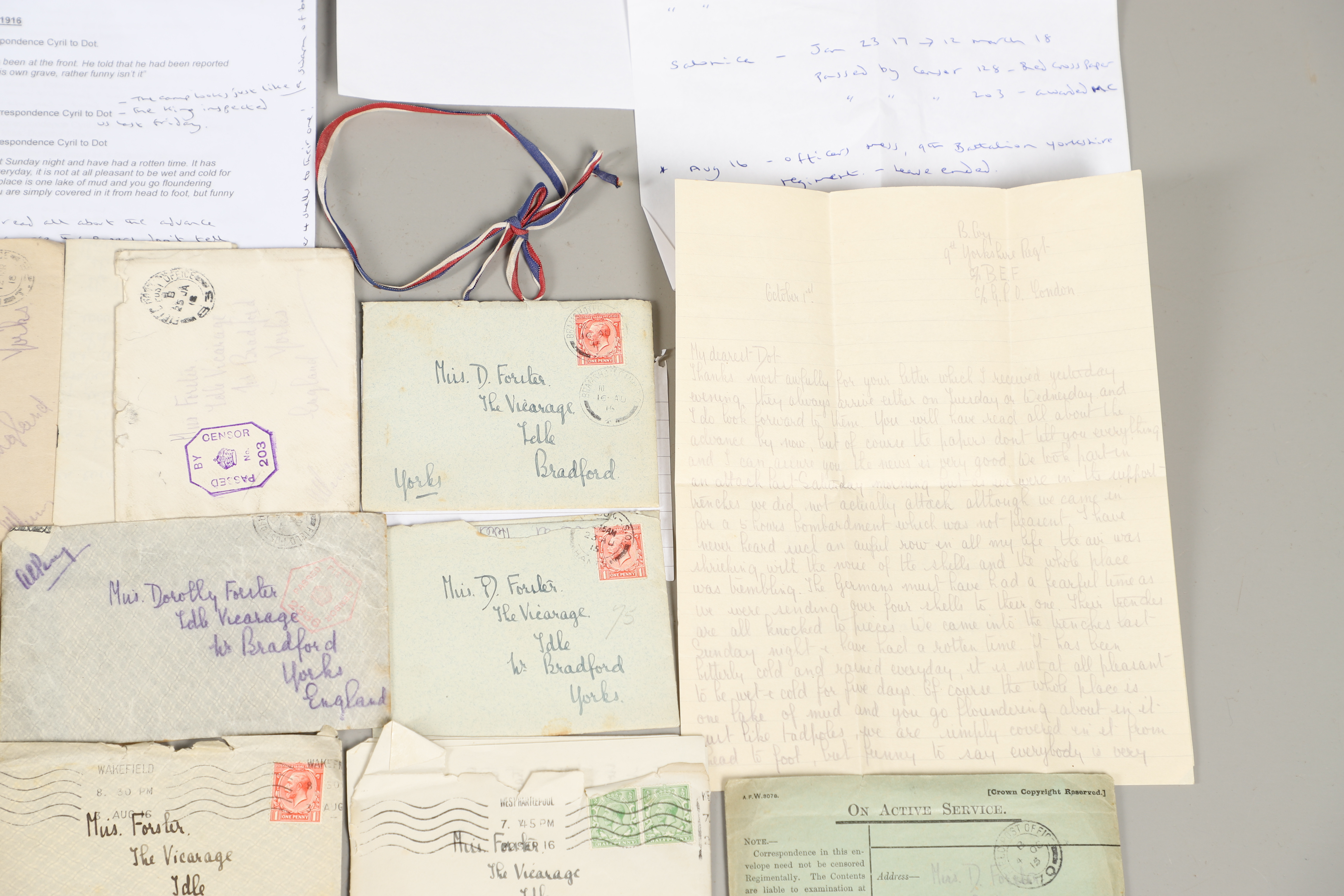 Images for 3026035. AN INTERESTING COLLECTION OF FIRST WORLD WAR ...