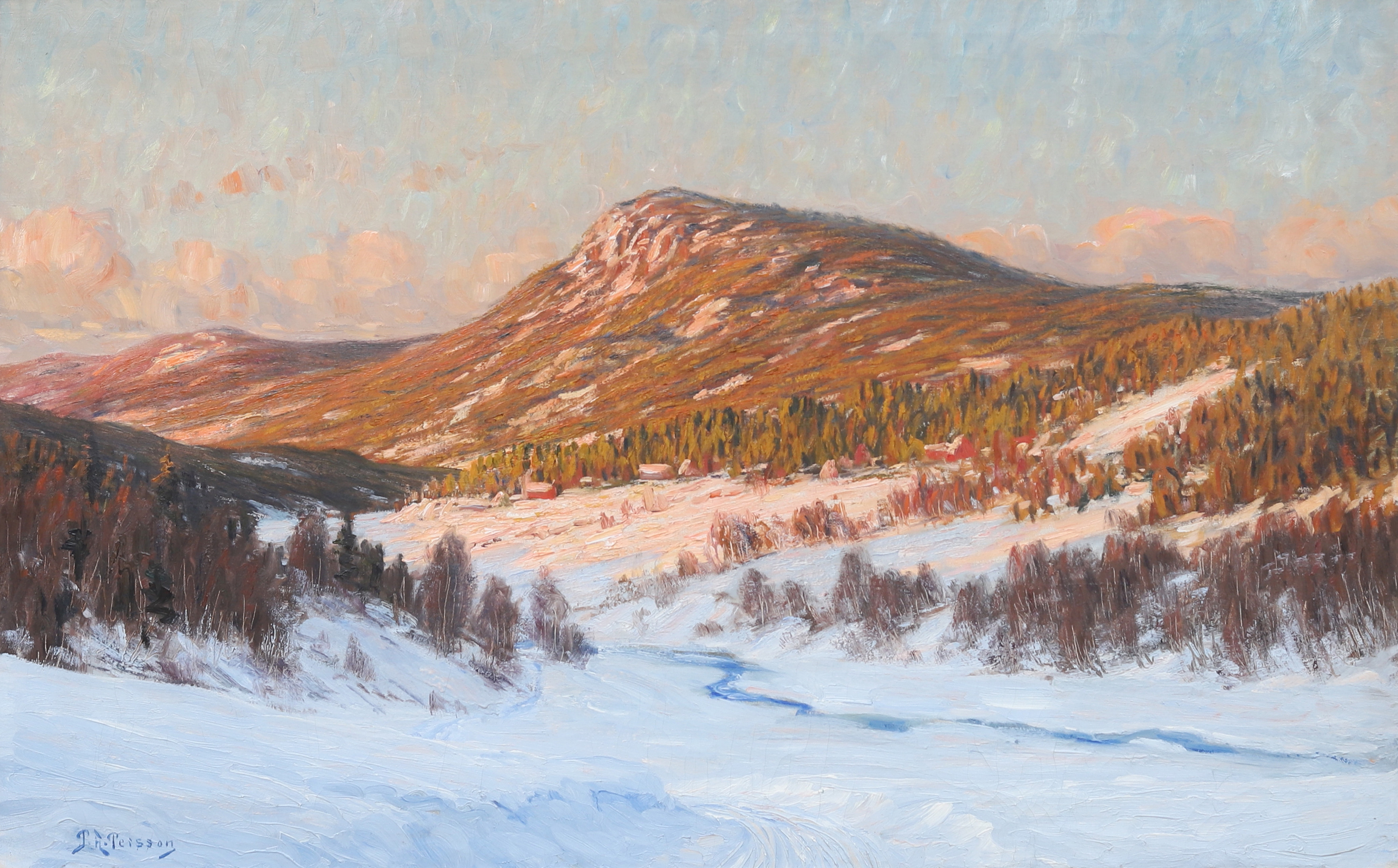 Images for 3043070. PETER ADOLF PERSSON (1862-1914). "Winter evening ...