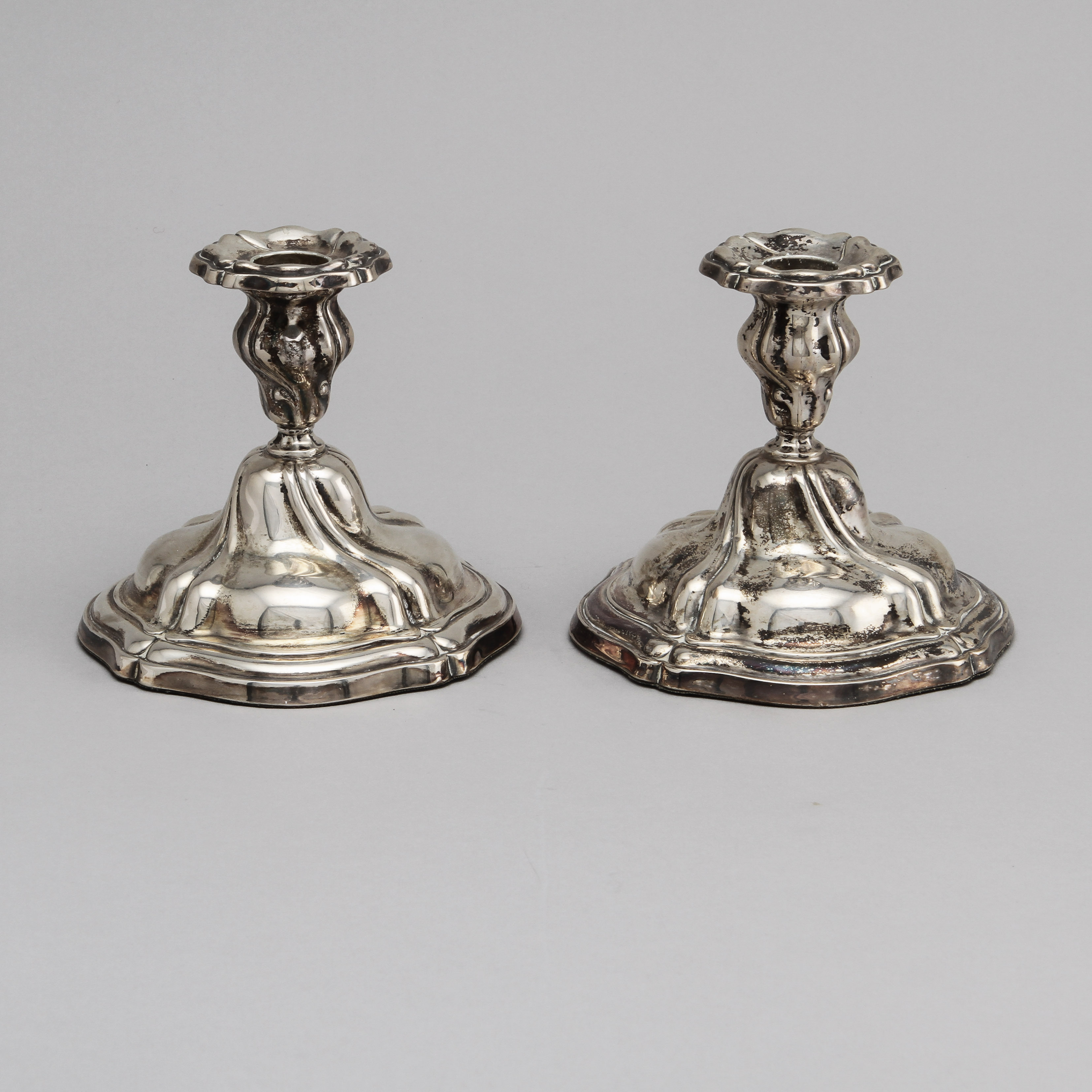 Images for 306062. CANDLE STICKS, a pair, silver, rococo style, import ...