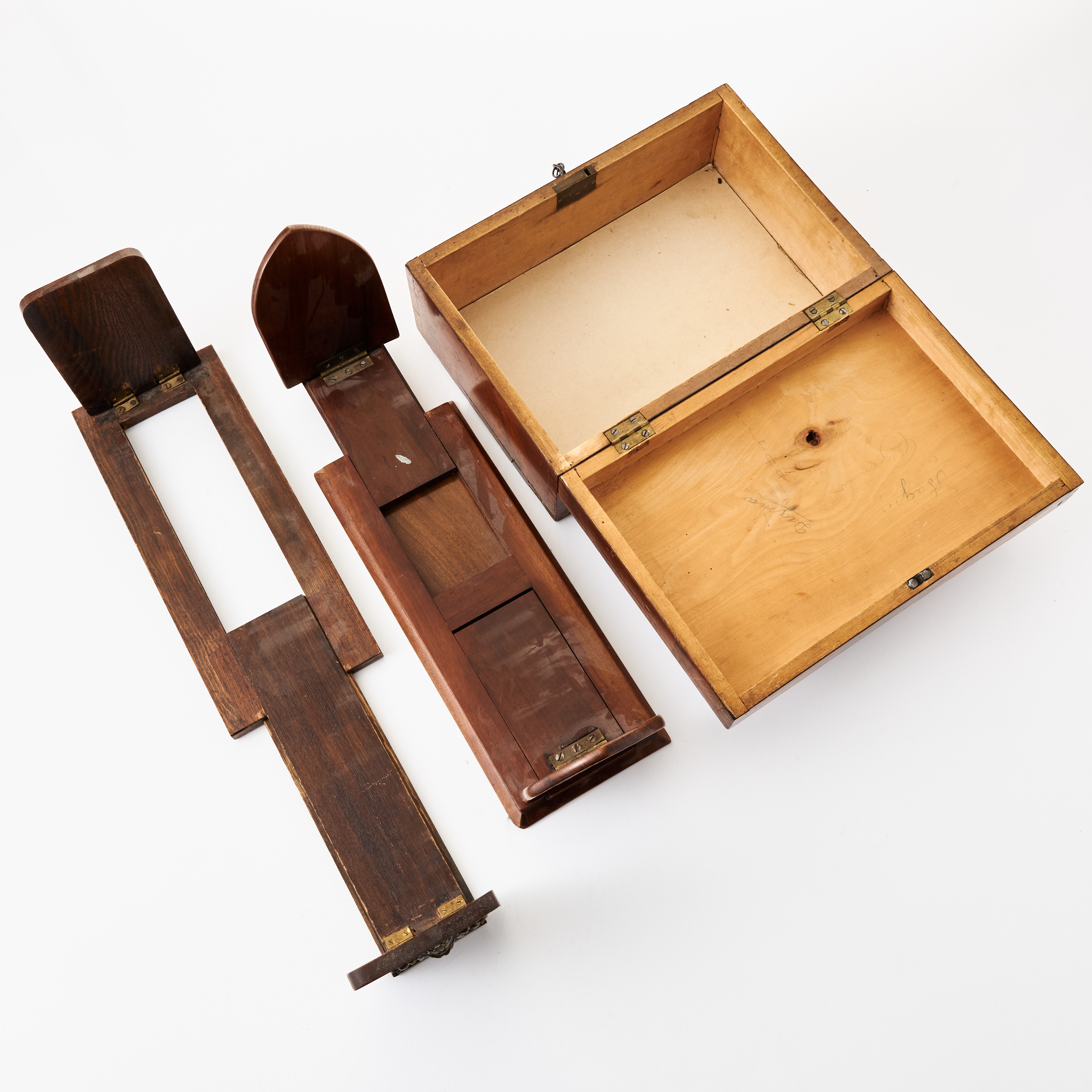 Images for 3090885. BOKSTALL, 2 pcs., around 1900, oak / walnut, one ...