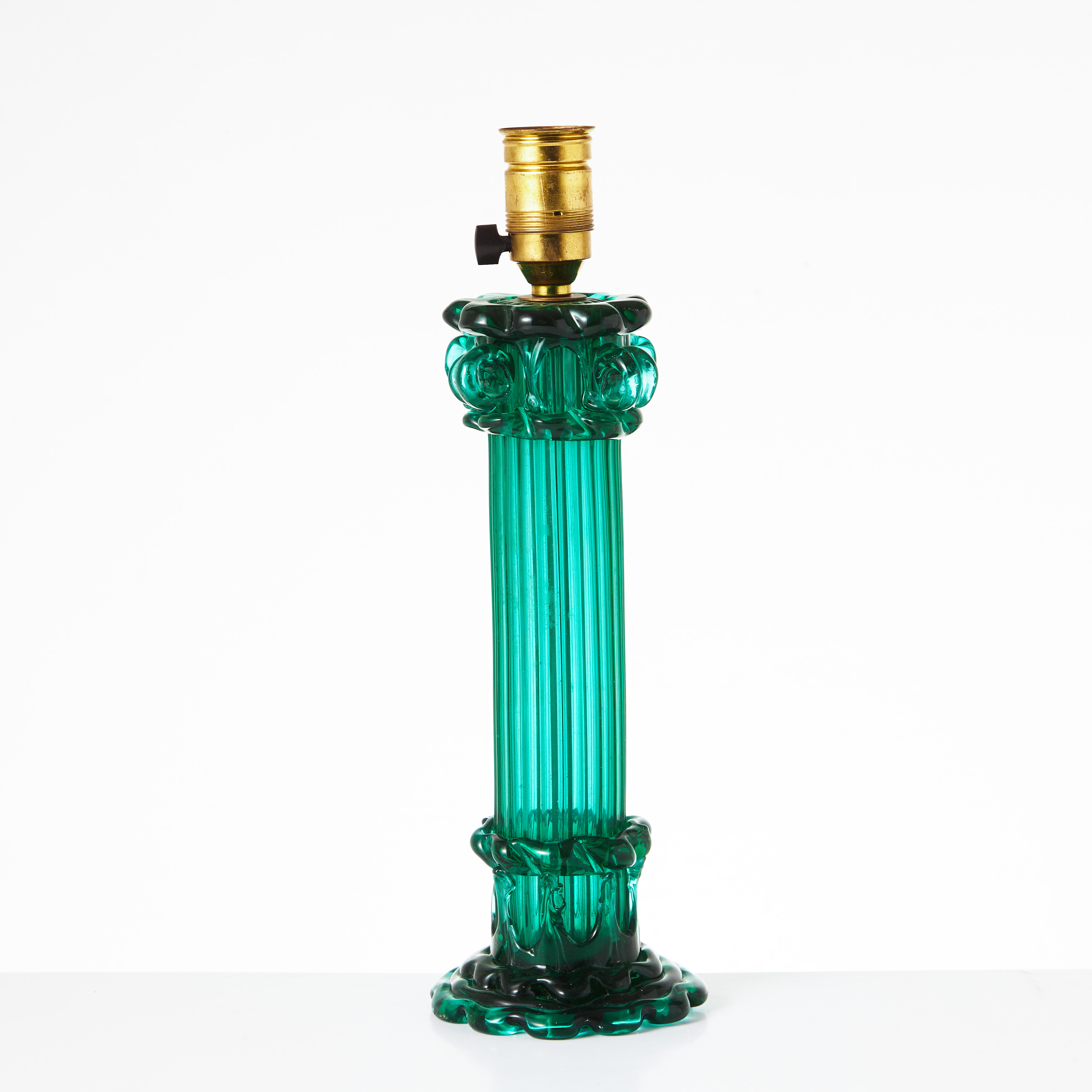 Images for 3093151. VENINI, table lamp, Murano, Italy, 1960s, green ...